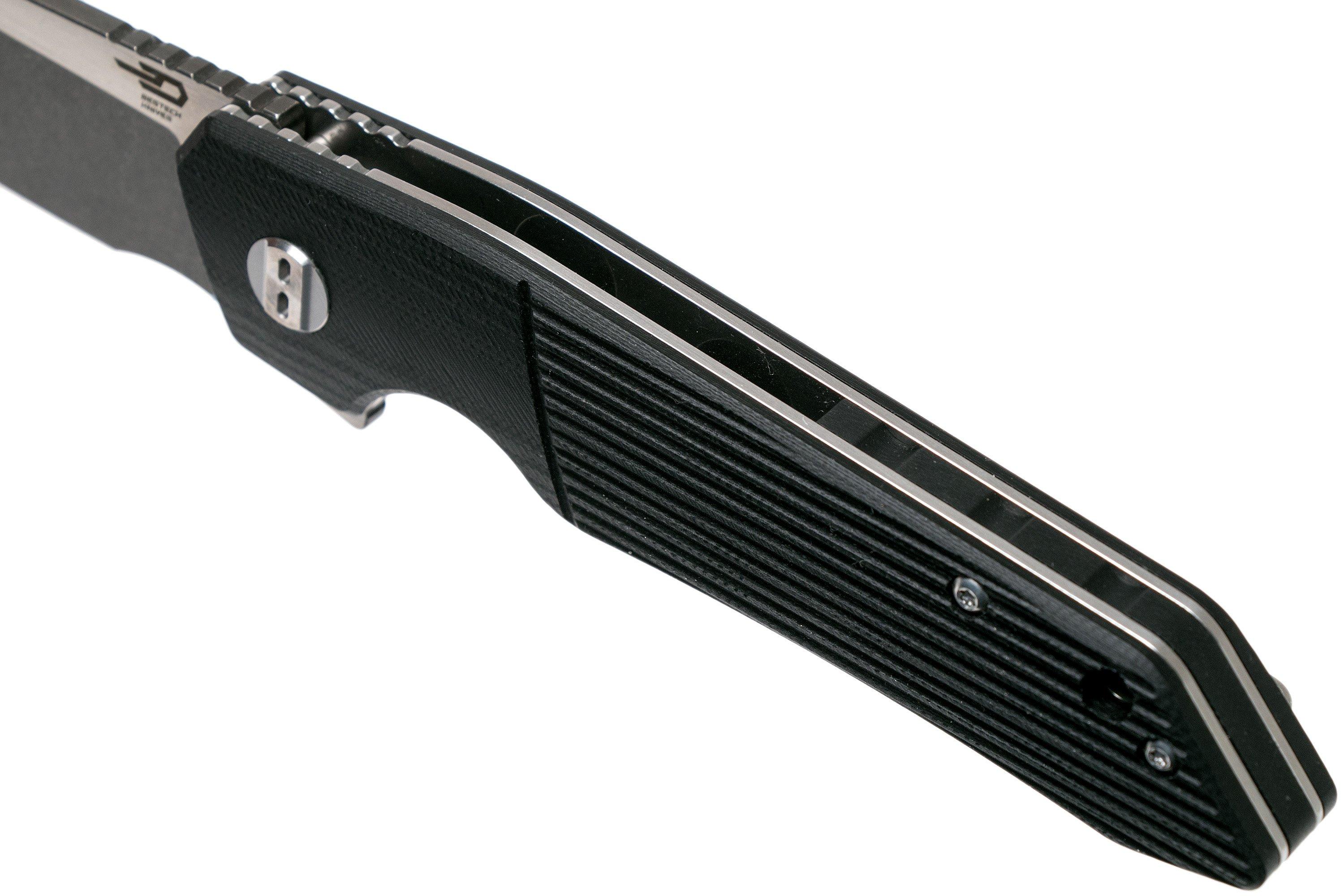 Bestech Barracuda BG15A-2 Black Stonewash satin, Black G10, pocket ...