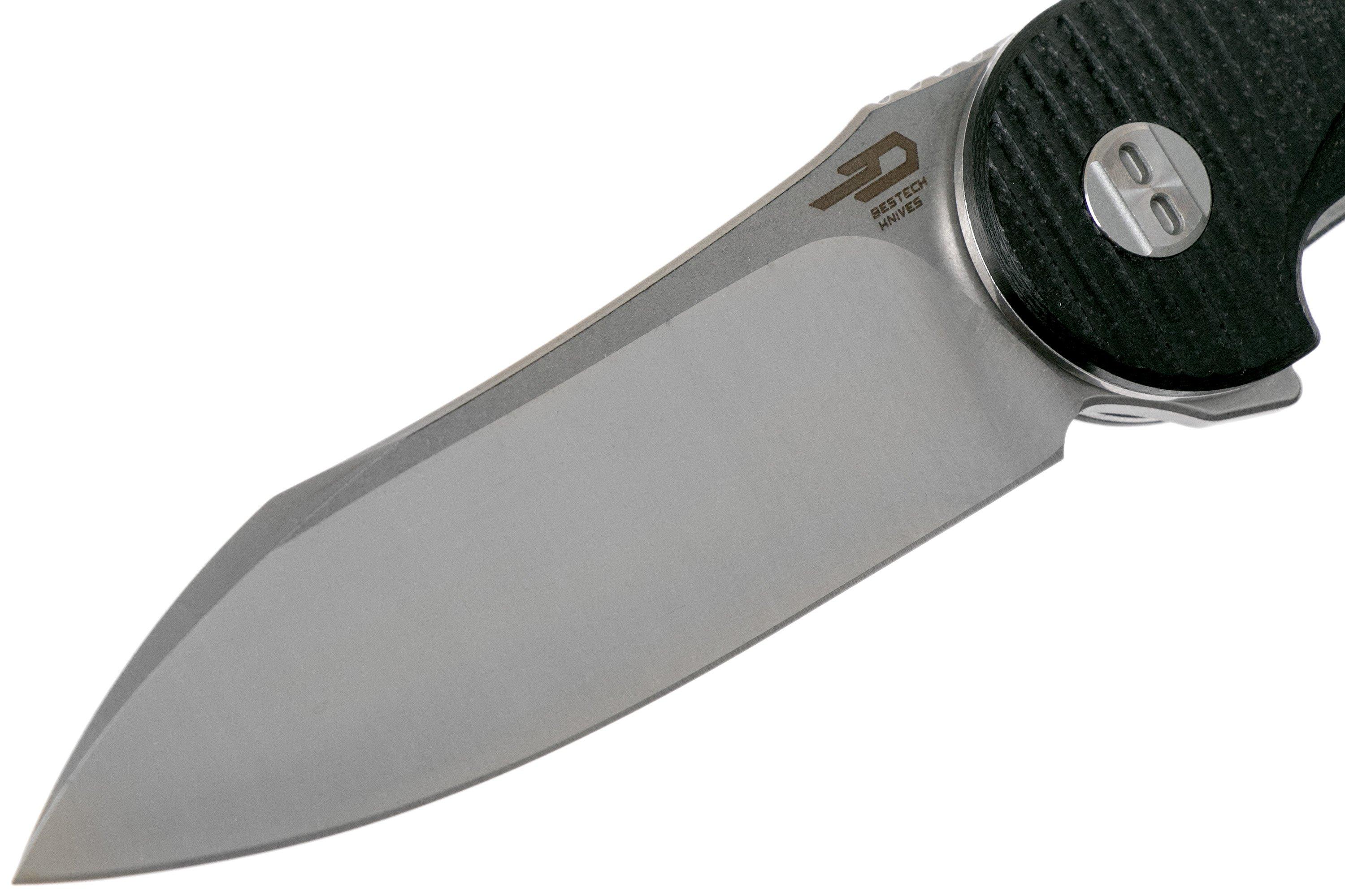 Bestech Torpedo BG17A-1 Black G10 pocket knife | Advantageously ...