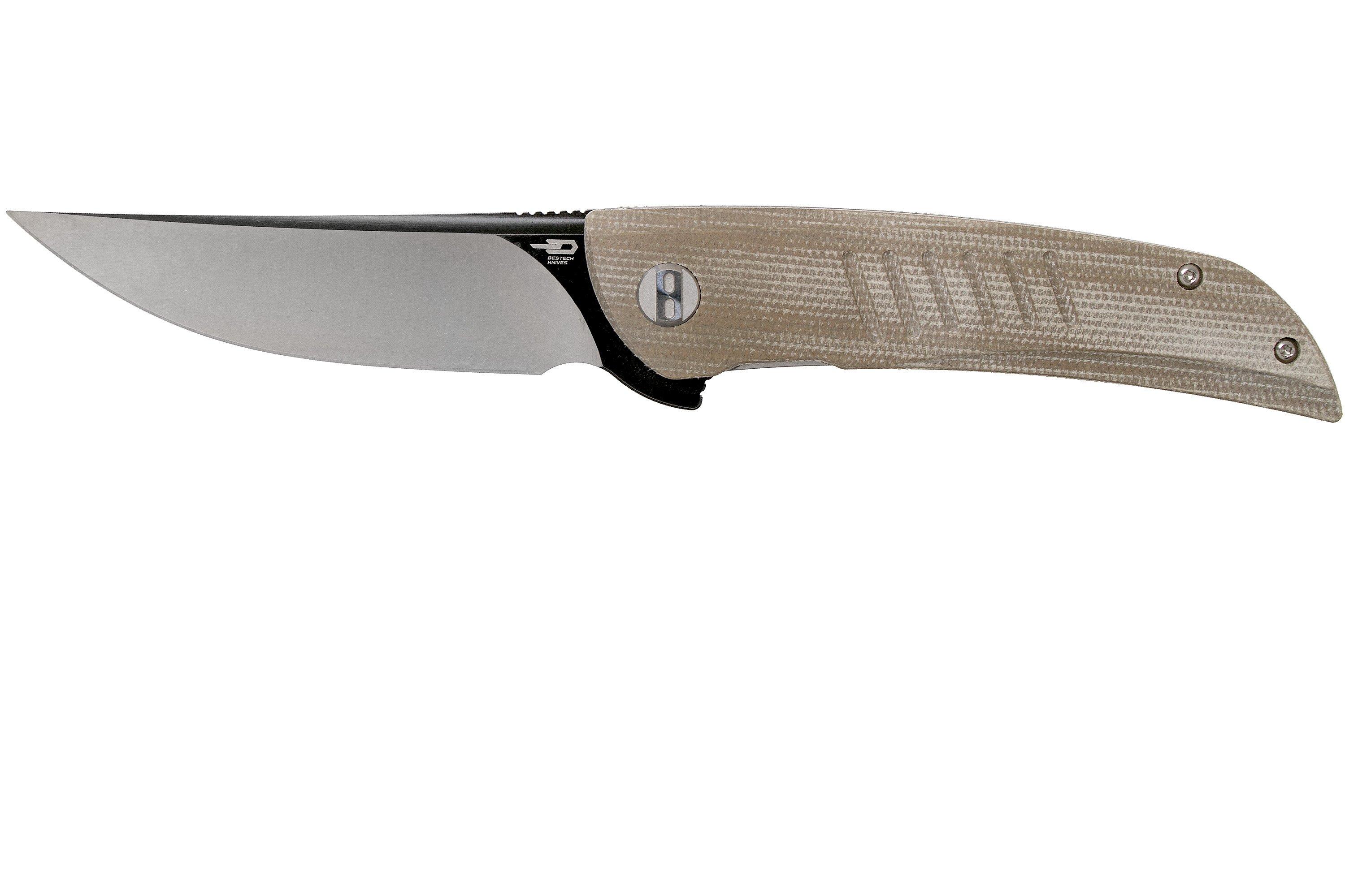 Bestech Swift BG30C-2 Satin, Black Beige Micarta couteau de poche ...