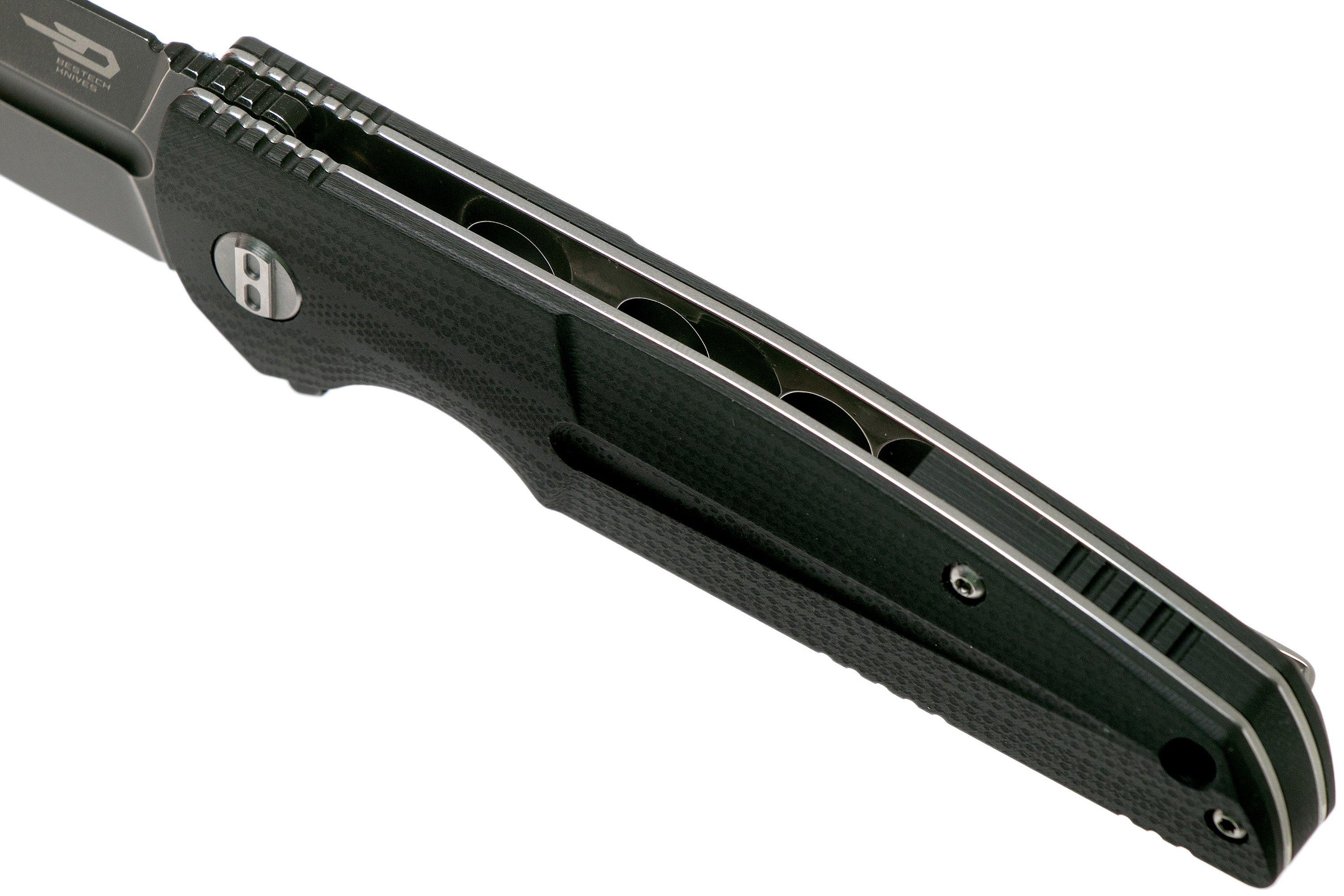 Bestech Fin BG34A-3 Black Stonewashed, Black G10 pocket knife ...