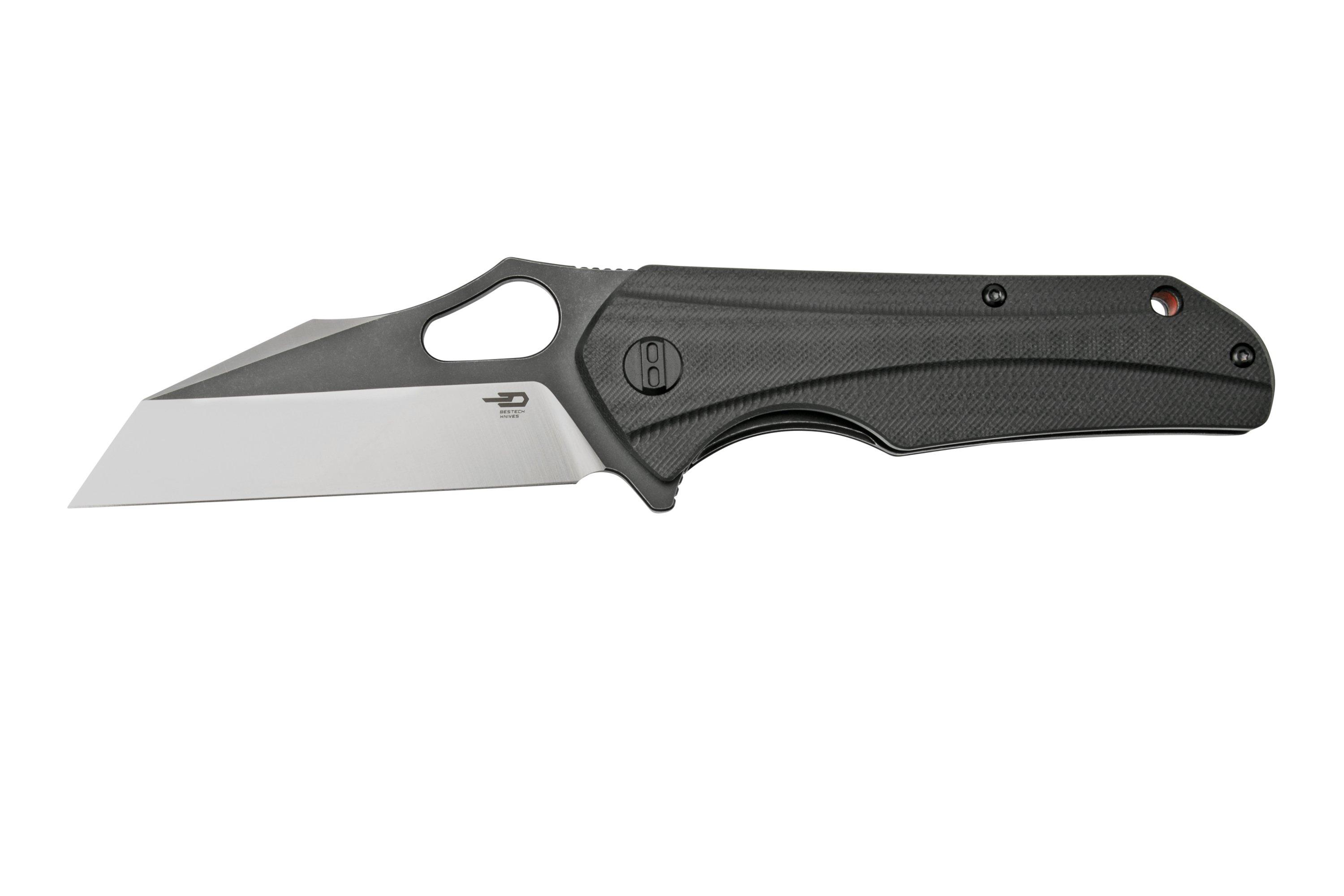 Bestech Operator BG36A Black G10, Two Tone Black pocket knife ...