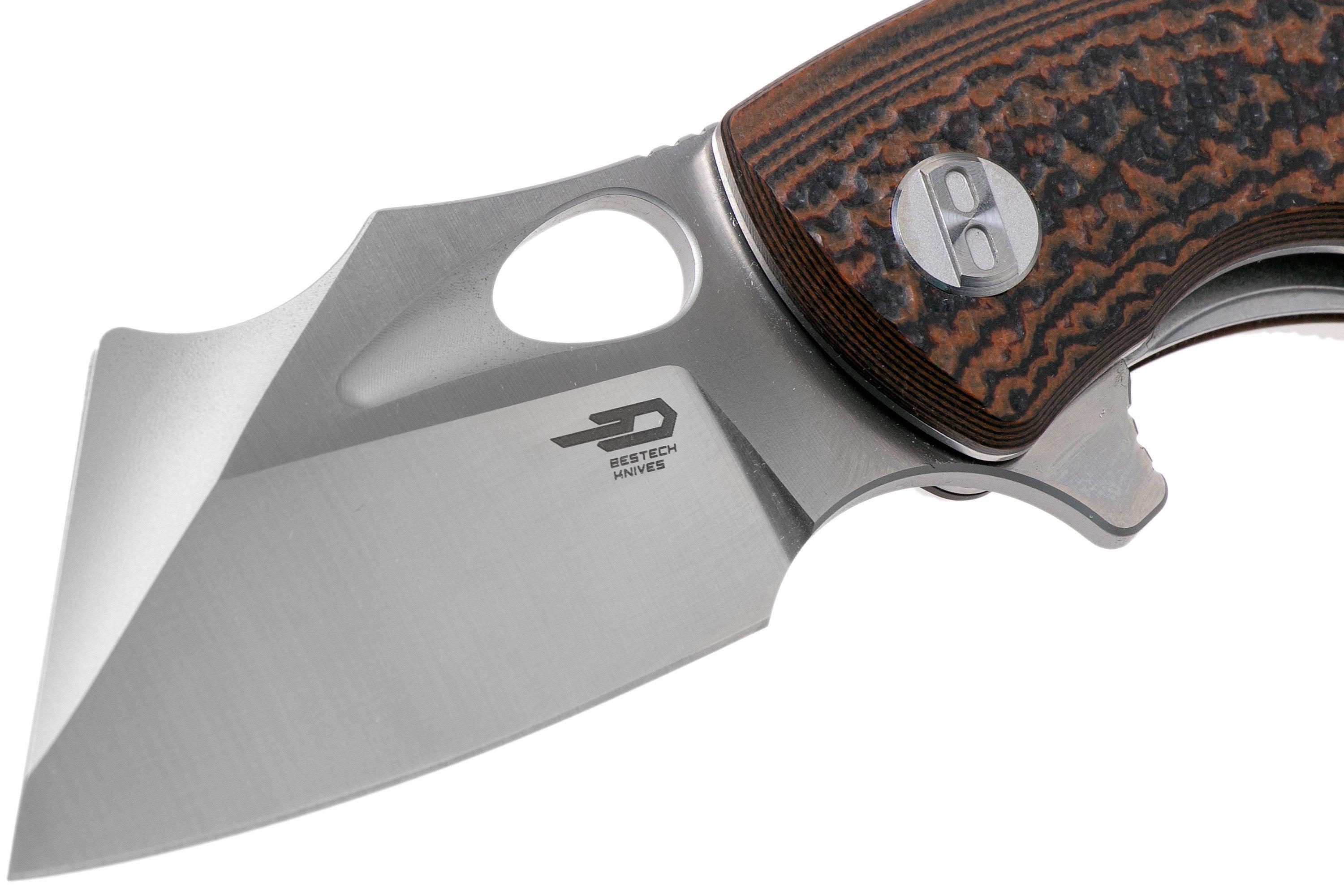 Bestech Lizard BG39A Orange Black G10, Two Tone pocket knife ...