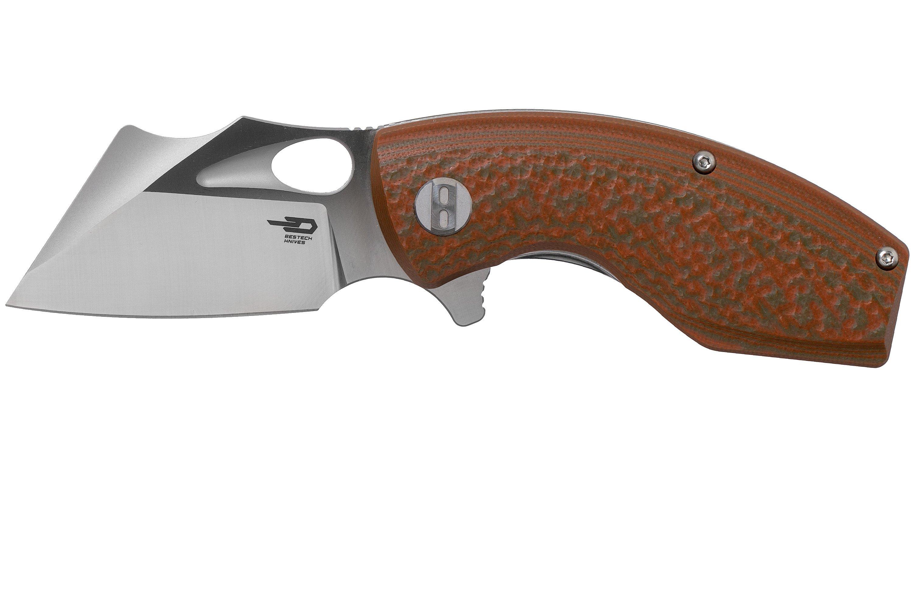 Bestech Lizard BG39B Orange Green G10, Two Tone pocket knife ...