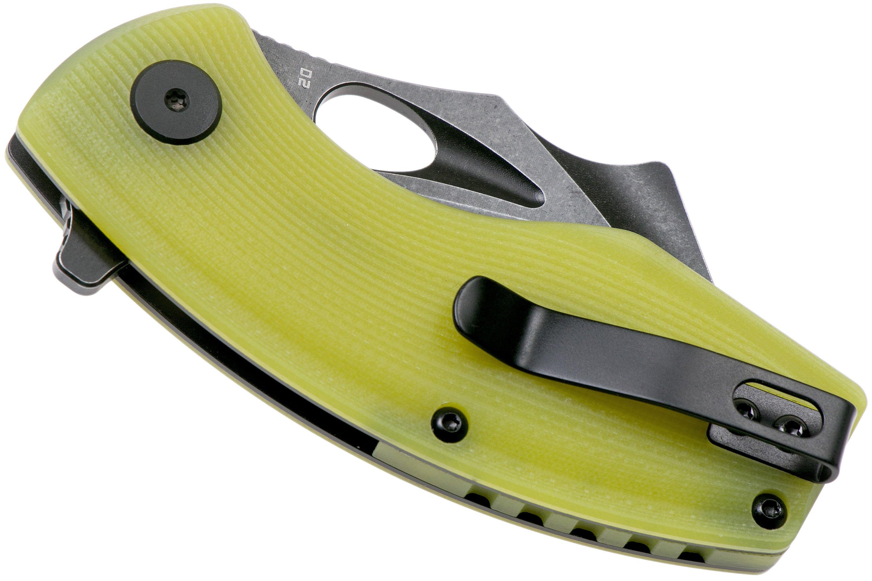Bestech Lizard BG39F Lime G10, Black Stonewashed pocket knife ...