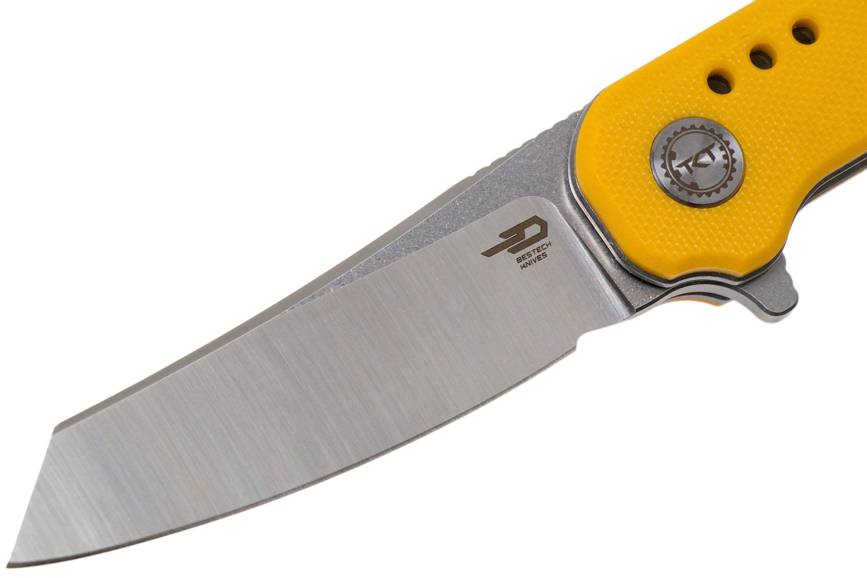 Bestech Syntax BG40B Yellow G10, Two Tone Satin zakmes, Todd Knife ...