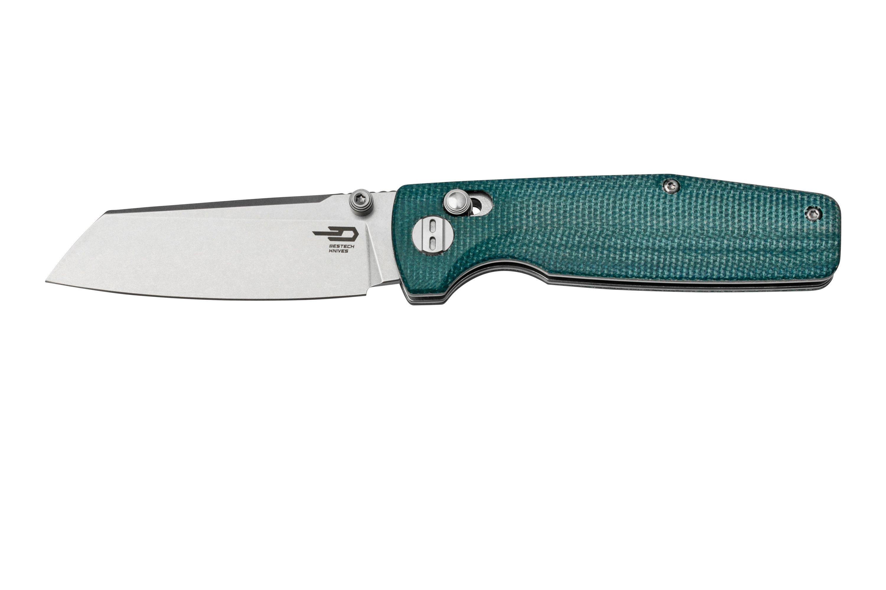 Bestech Slasher BG43C-1 Blue Micarta, pocket knife | Advantageously ...