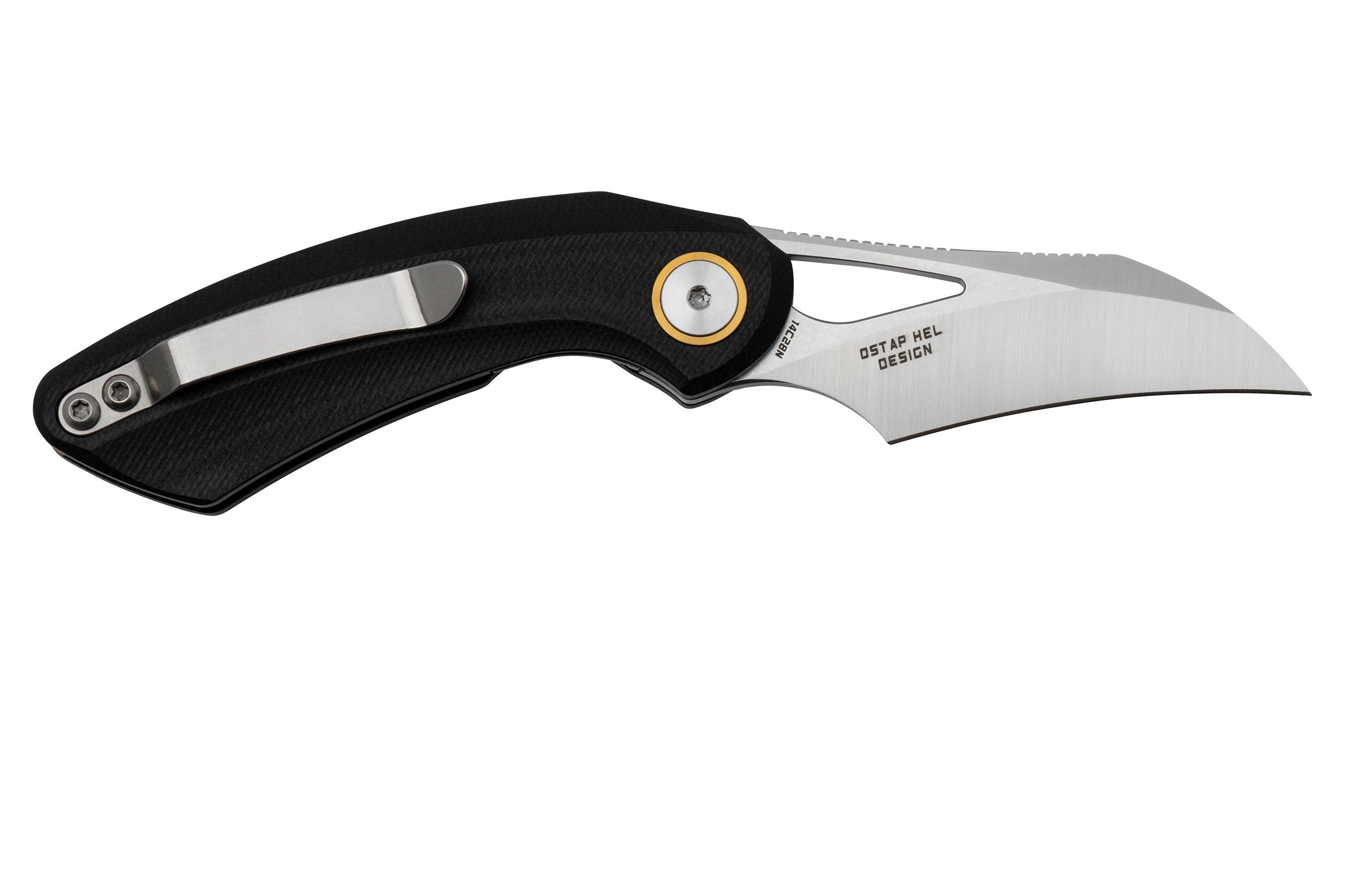 Bestech Bihai Stonewashed Satin, Black G10 BG53A-1 couteau de poche ...