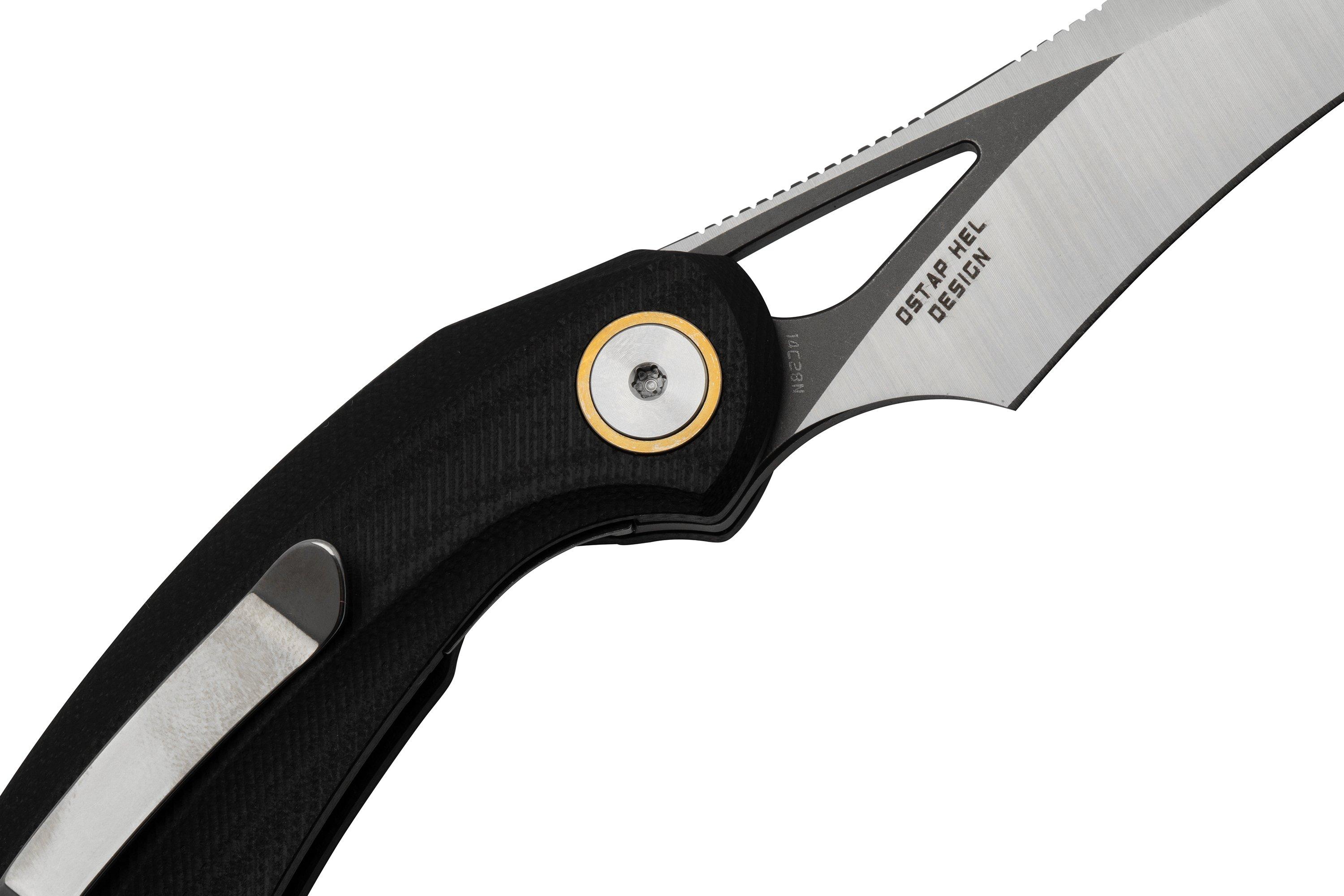 Bestech Bihai Grey DLC Stonewashed Satin, Black G10 BG53A-2 pocket ...