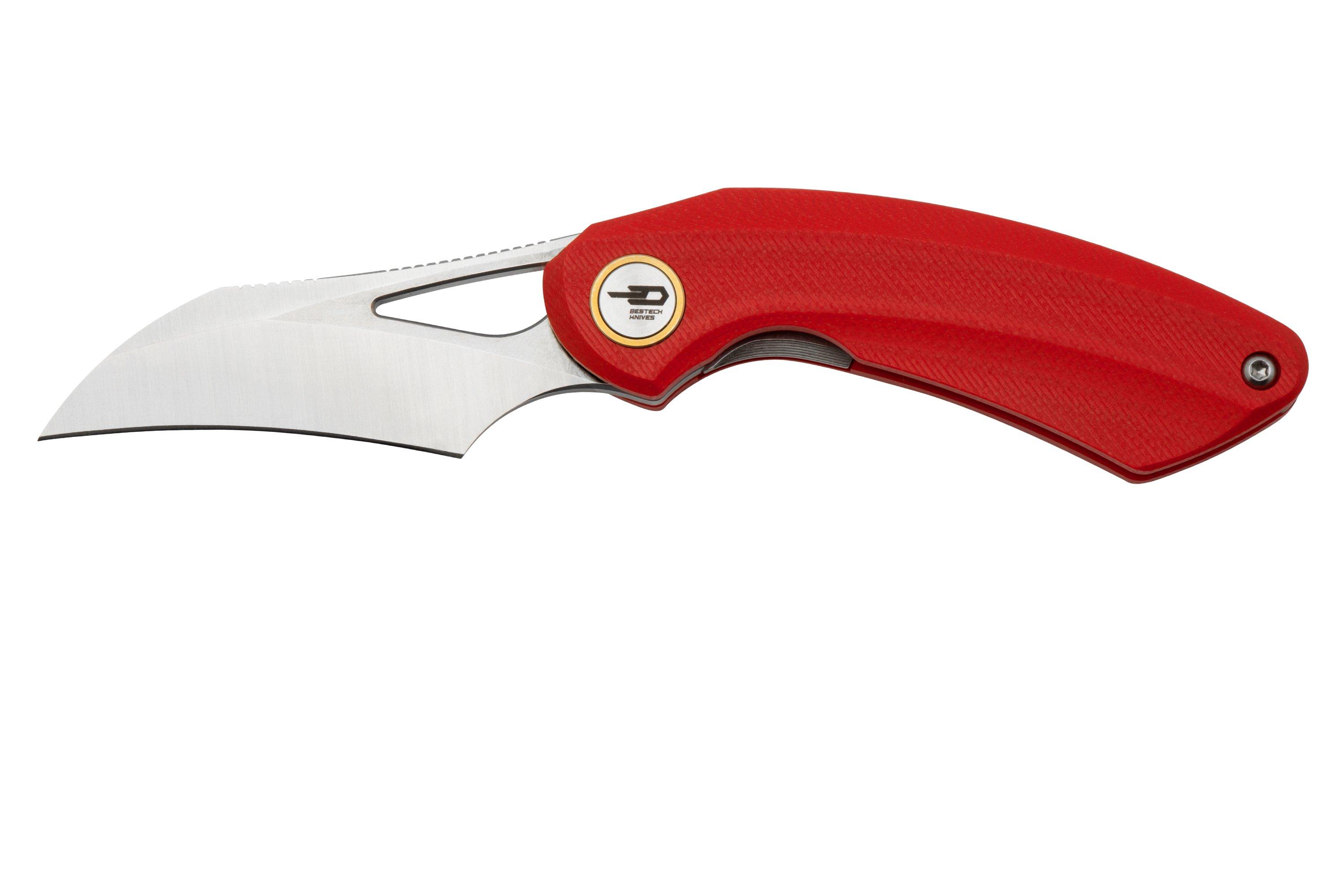 Bestech Bihai Satin Stonewashed, navaja roja G10 BG53C-1, diseño Ostap ...