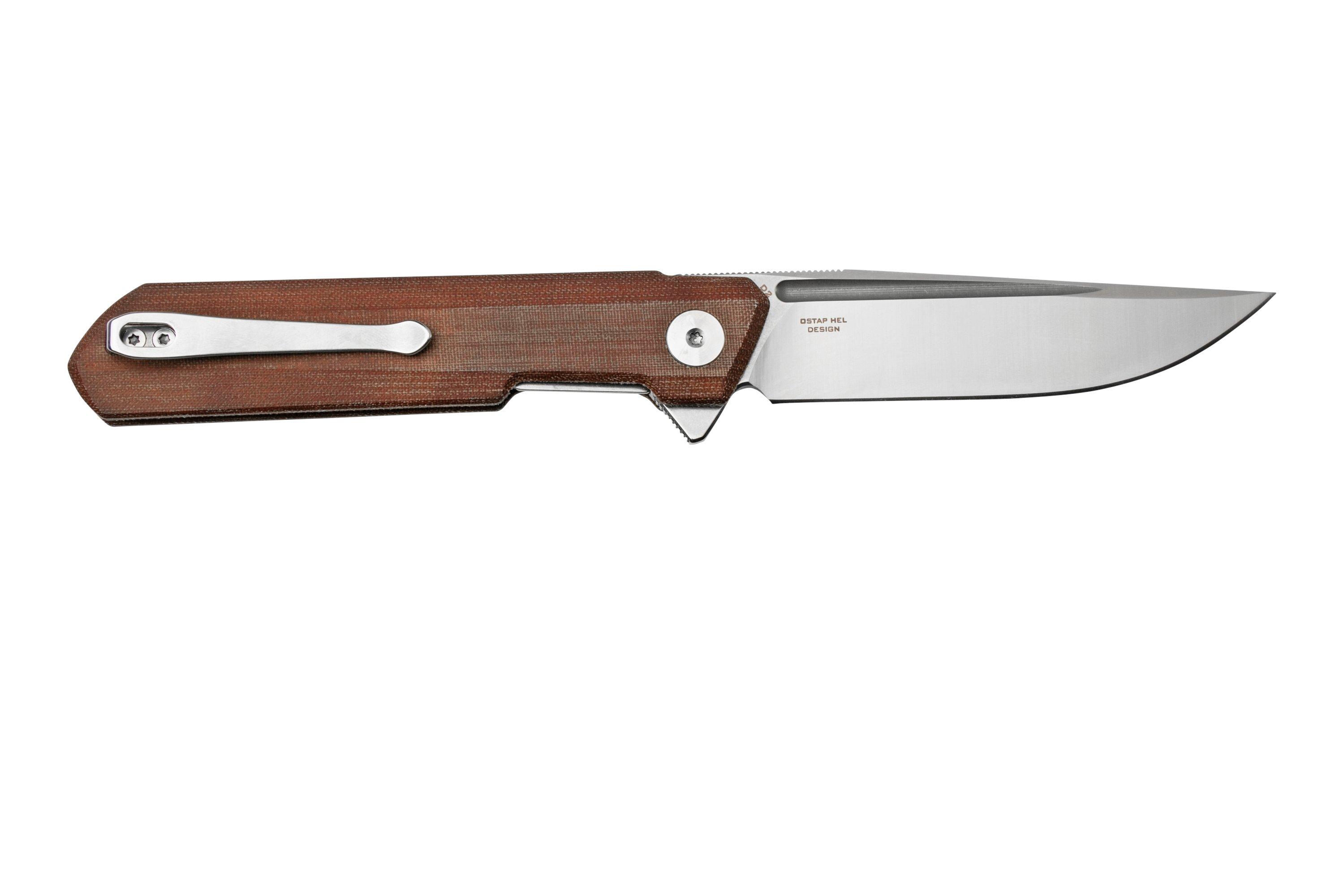 Bestechman Dundee BMK01K Brown Micarta, Ostap Hel design Knivesandtools ...