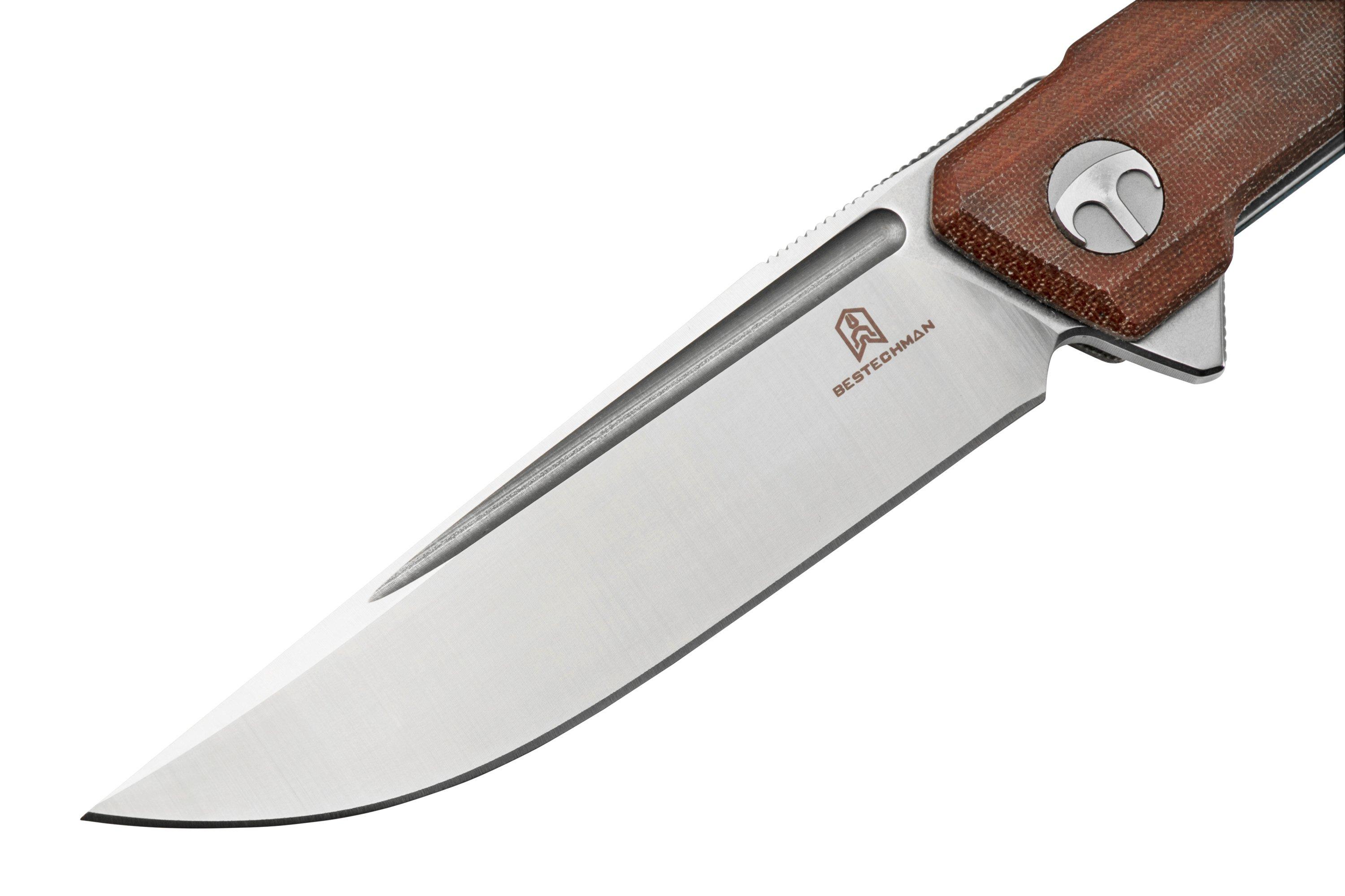 Bestechman Dundee BMK01K Brown Micarta, Ostap Hel design Knivesandtools ...