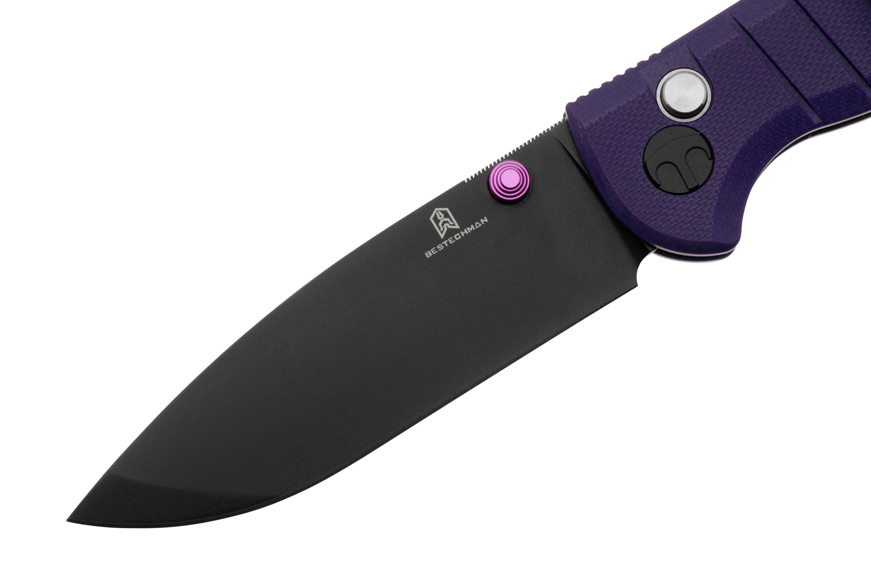 Bestechman Goodboy BMK04F Black PVD Purple G10, pocket knife ...