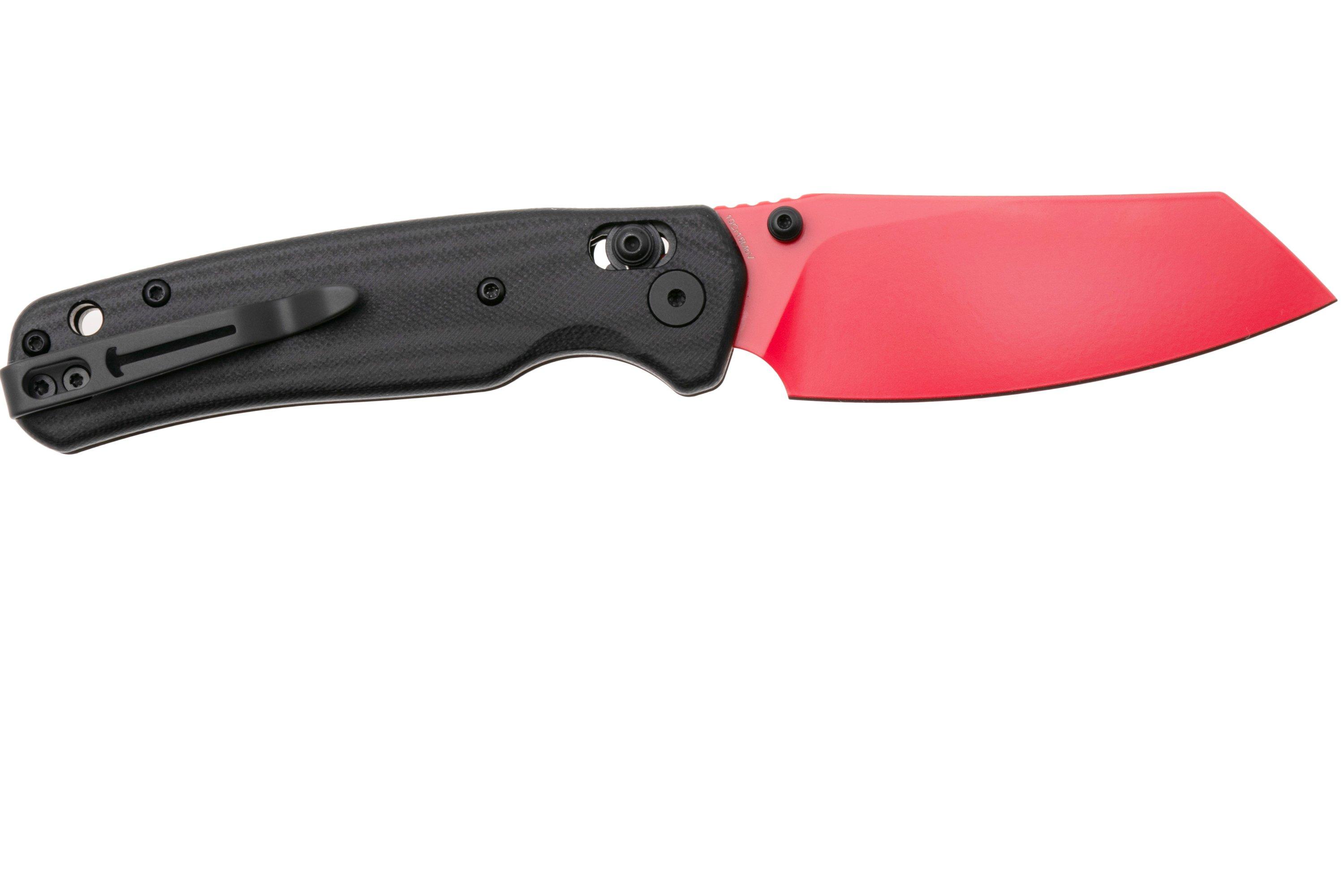 Bestechman Cicada's Wing BMK06F Red Coated 10Cr15MoV, Black G10, pocket ...