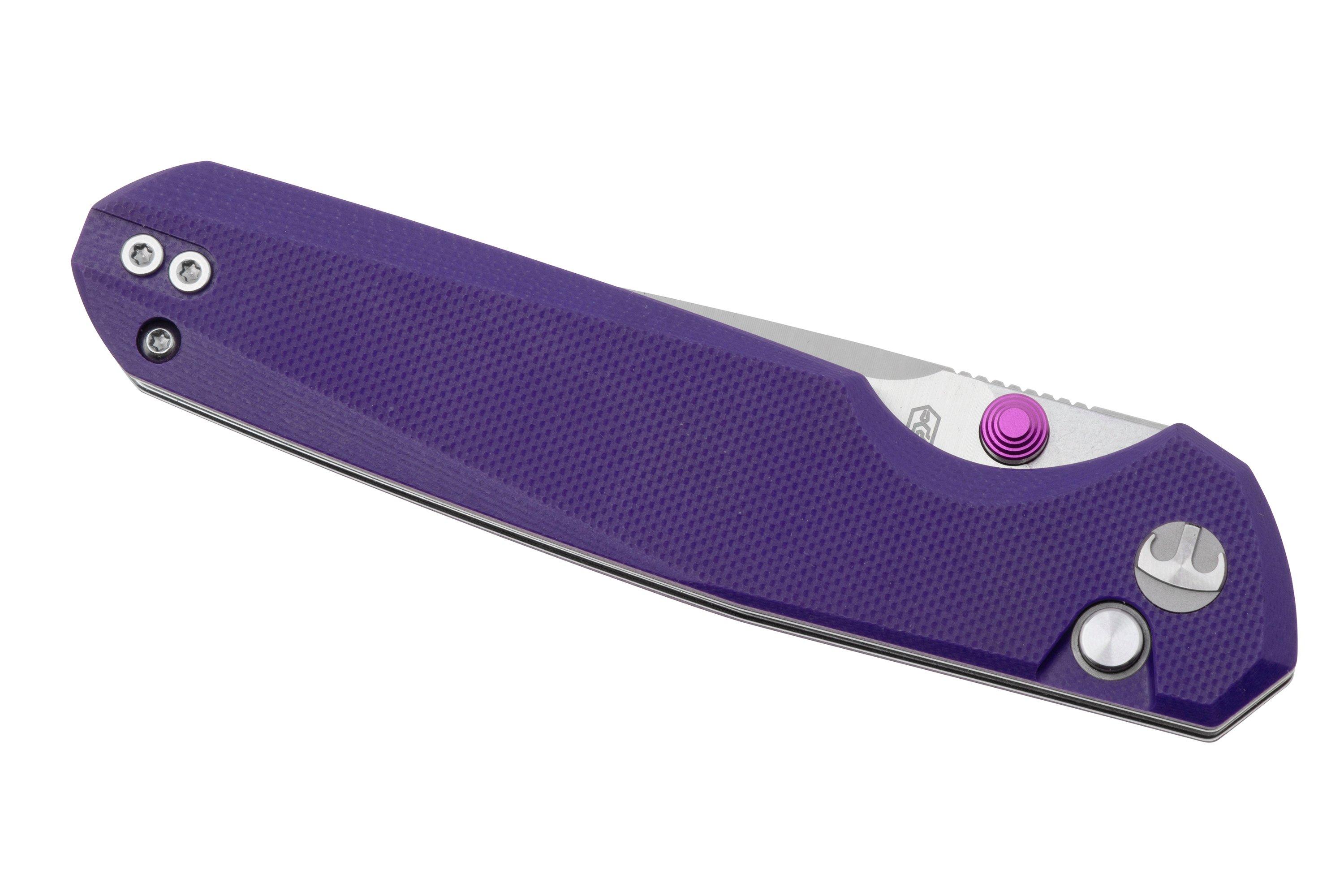 Bestechman Velix BMK07C 14C28N, Purple G10 pocket knife, Ostap Hel ...