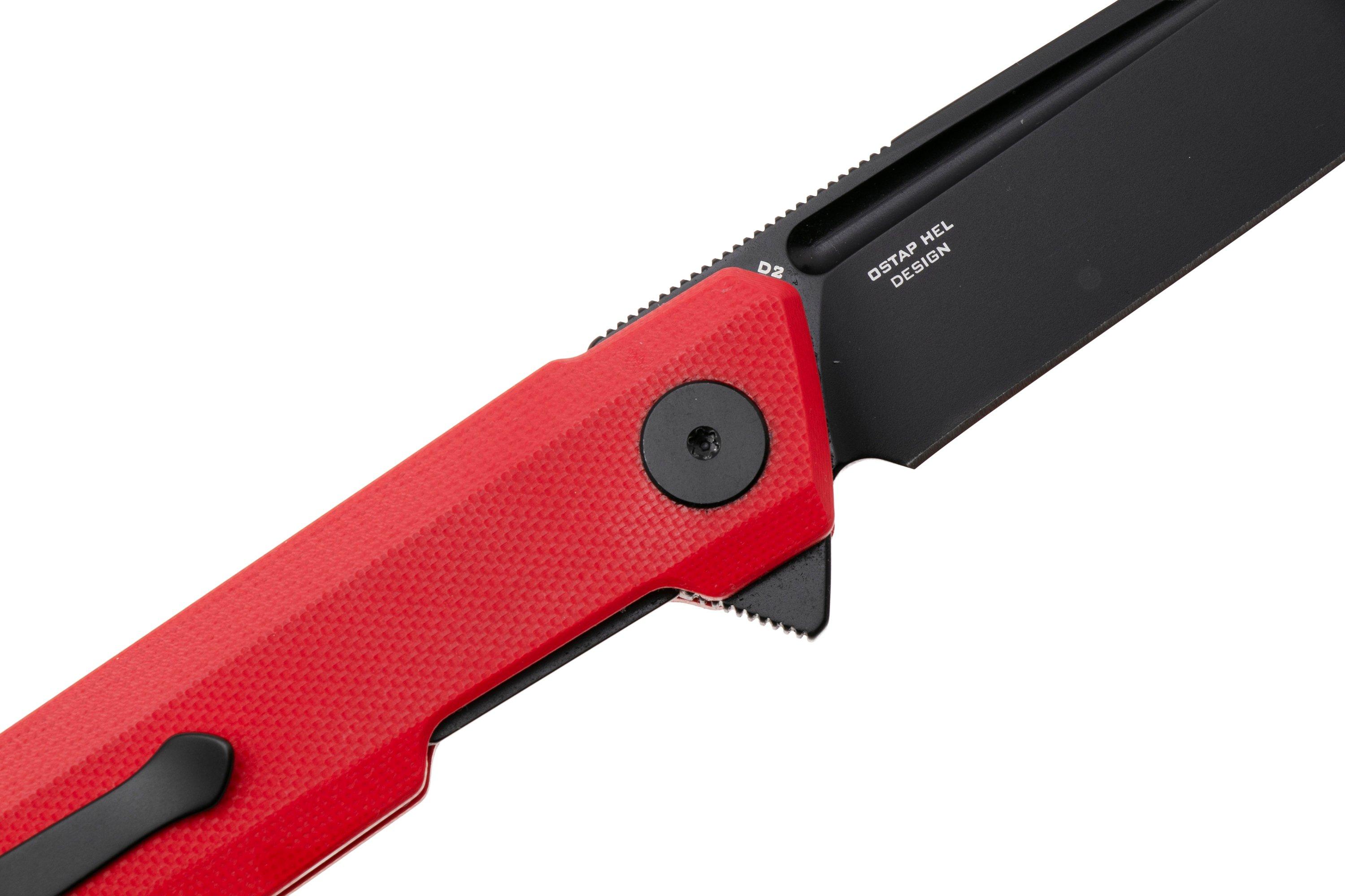 Bestechman Dundee Sheepsfoot BMK09F PVD D2, Red G10, coltello da tasca ...