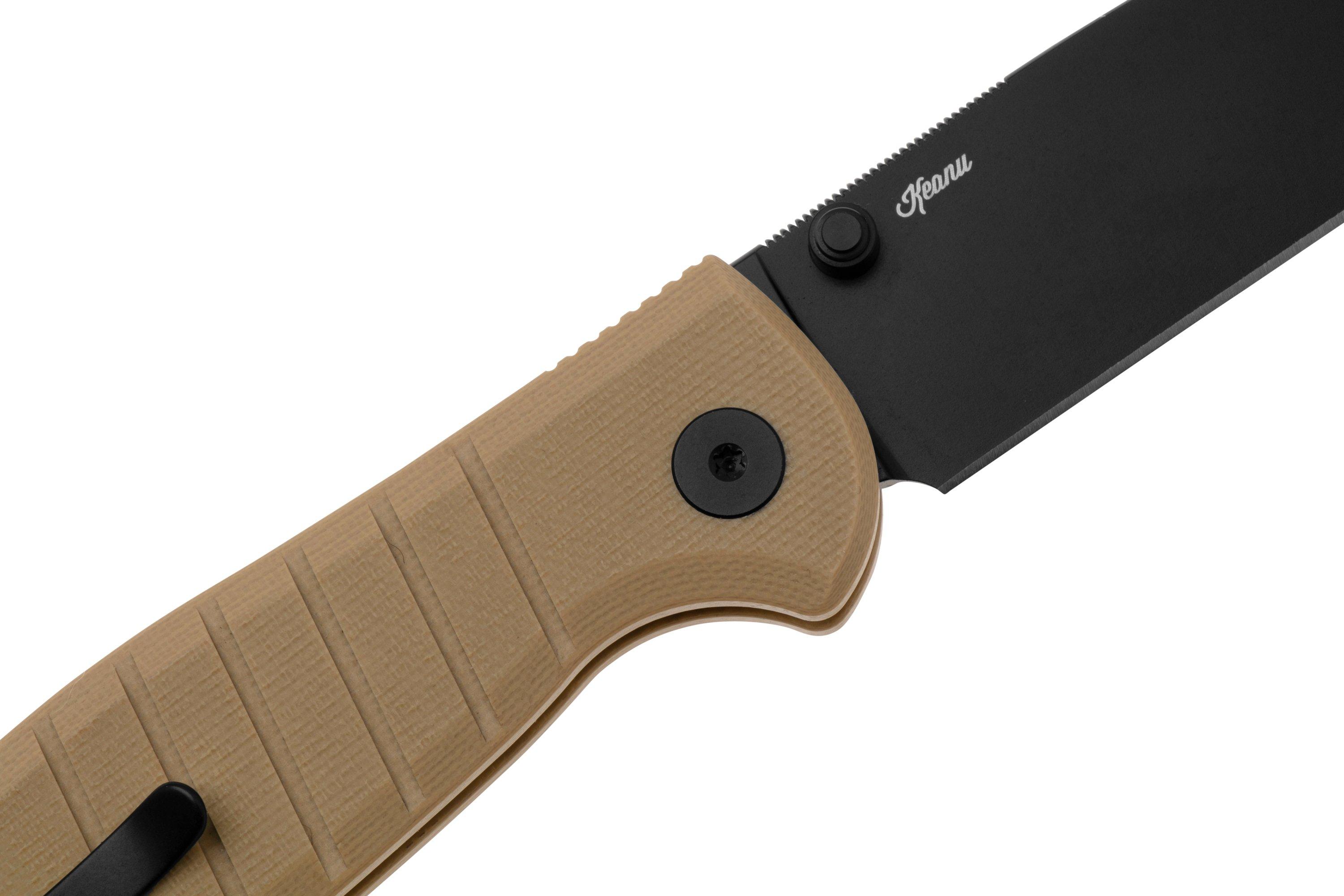 Bestechman Goodboy Jr BMK10F PVD D2, Khaki G10 couteau de poche, Keanu ...