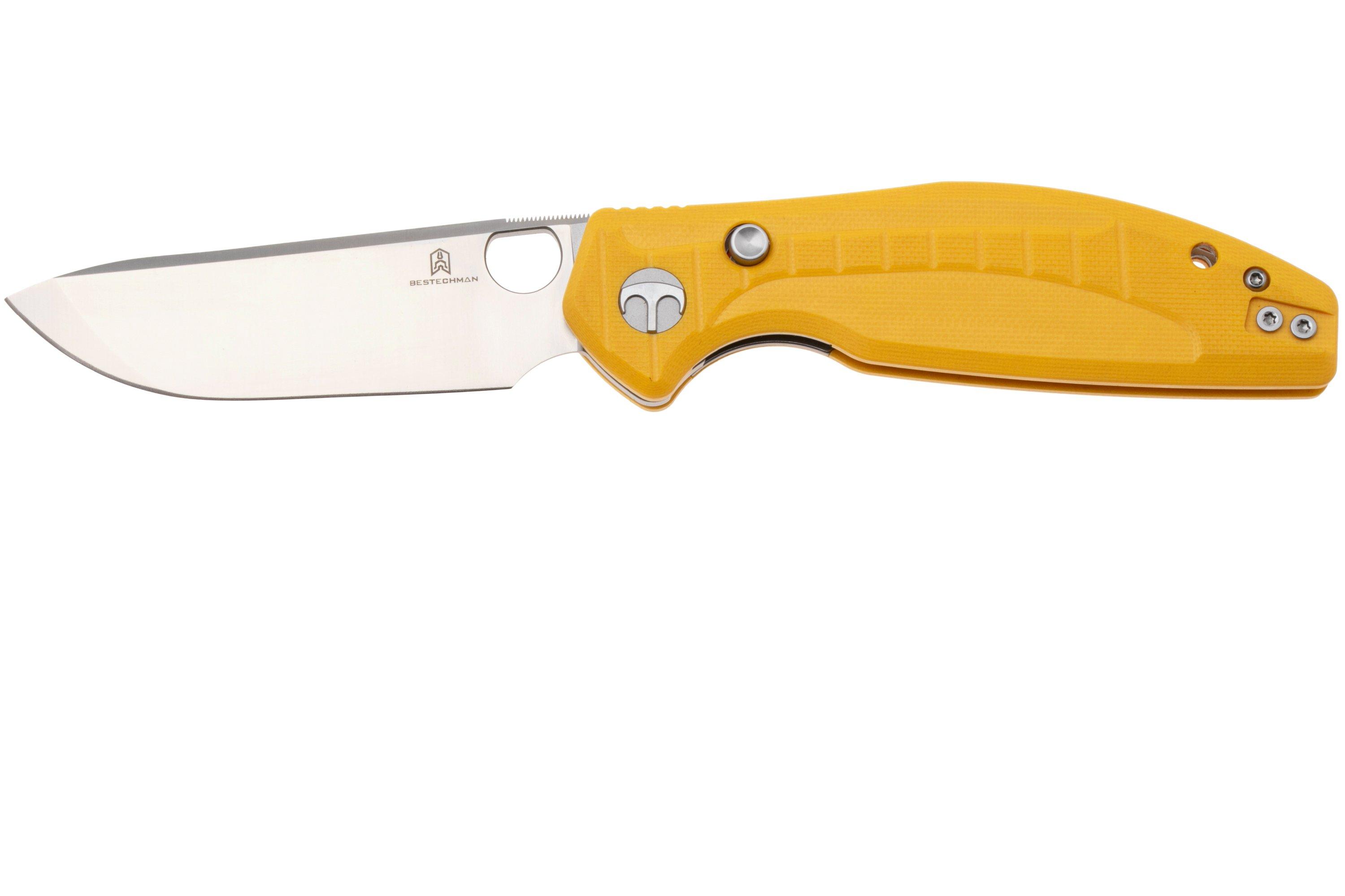 Bestechman Angry Owl BMK12A-1 Satin D2, Yellow G10, zakmes | Voordelig ...