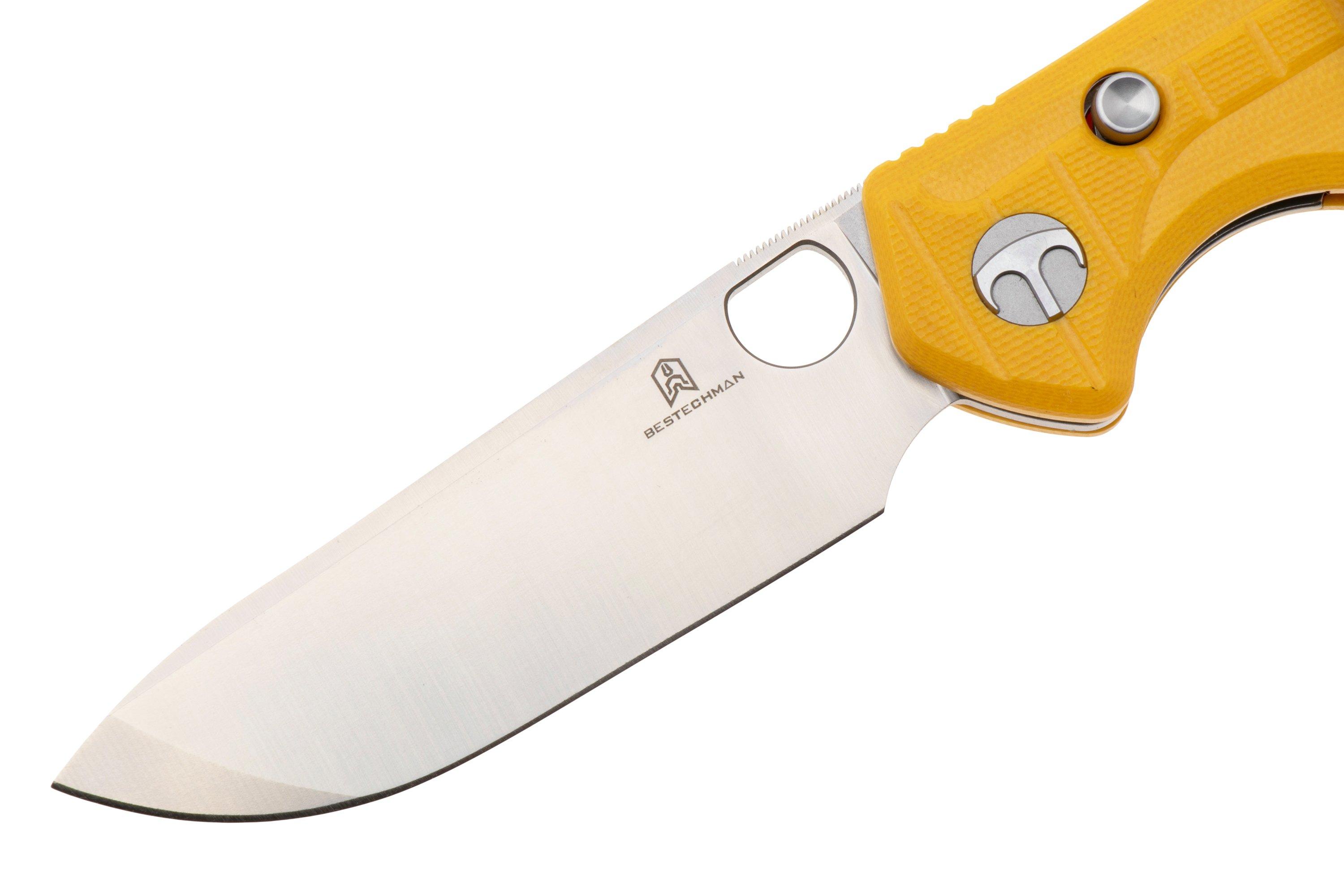 Bestechman Angry Owl BMK12A-1 Satin D2, Yellow G10, zakmes | Voordelig ...