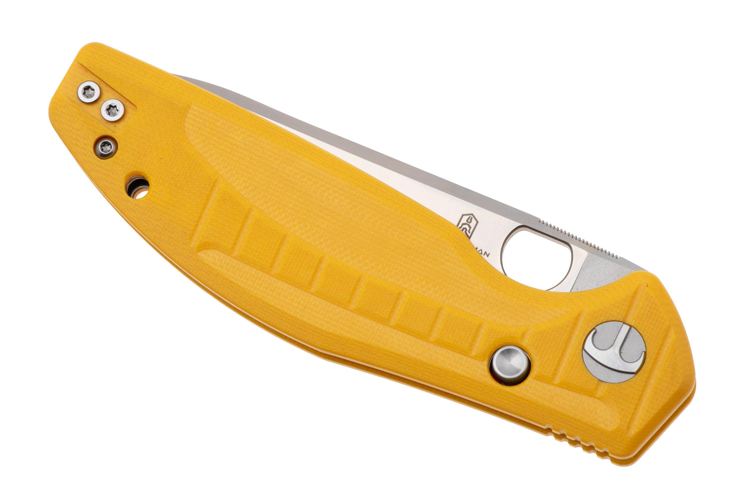 Bestechman Angry Owl BMK12A-1 Satin D2, Yellow G10, zakmes | Voordelig ...