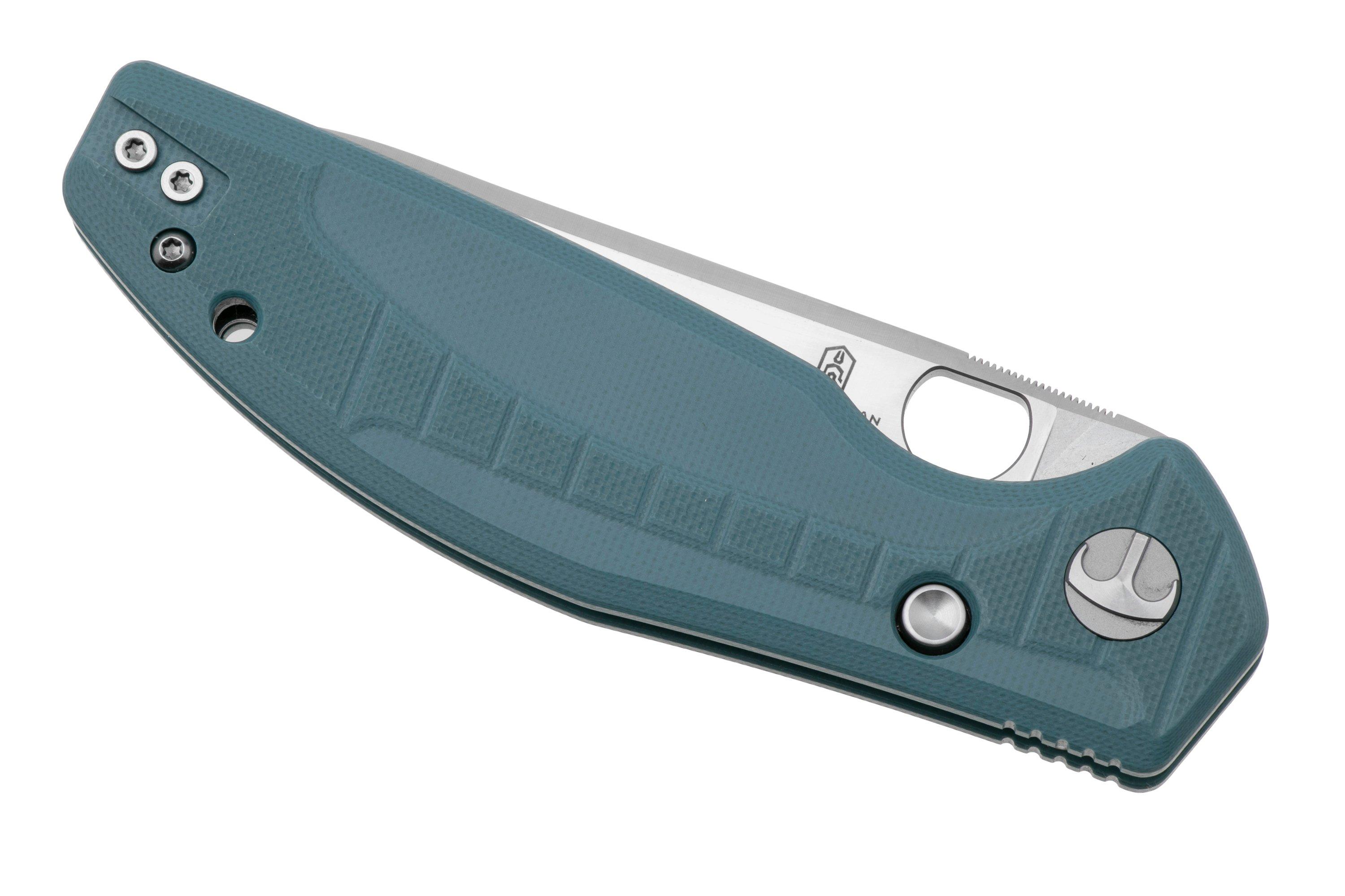 Bestechman Angry Owl BMK12C-1 Satin D2, Blue G10, pocket knife ...