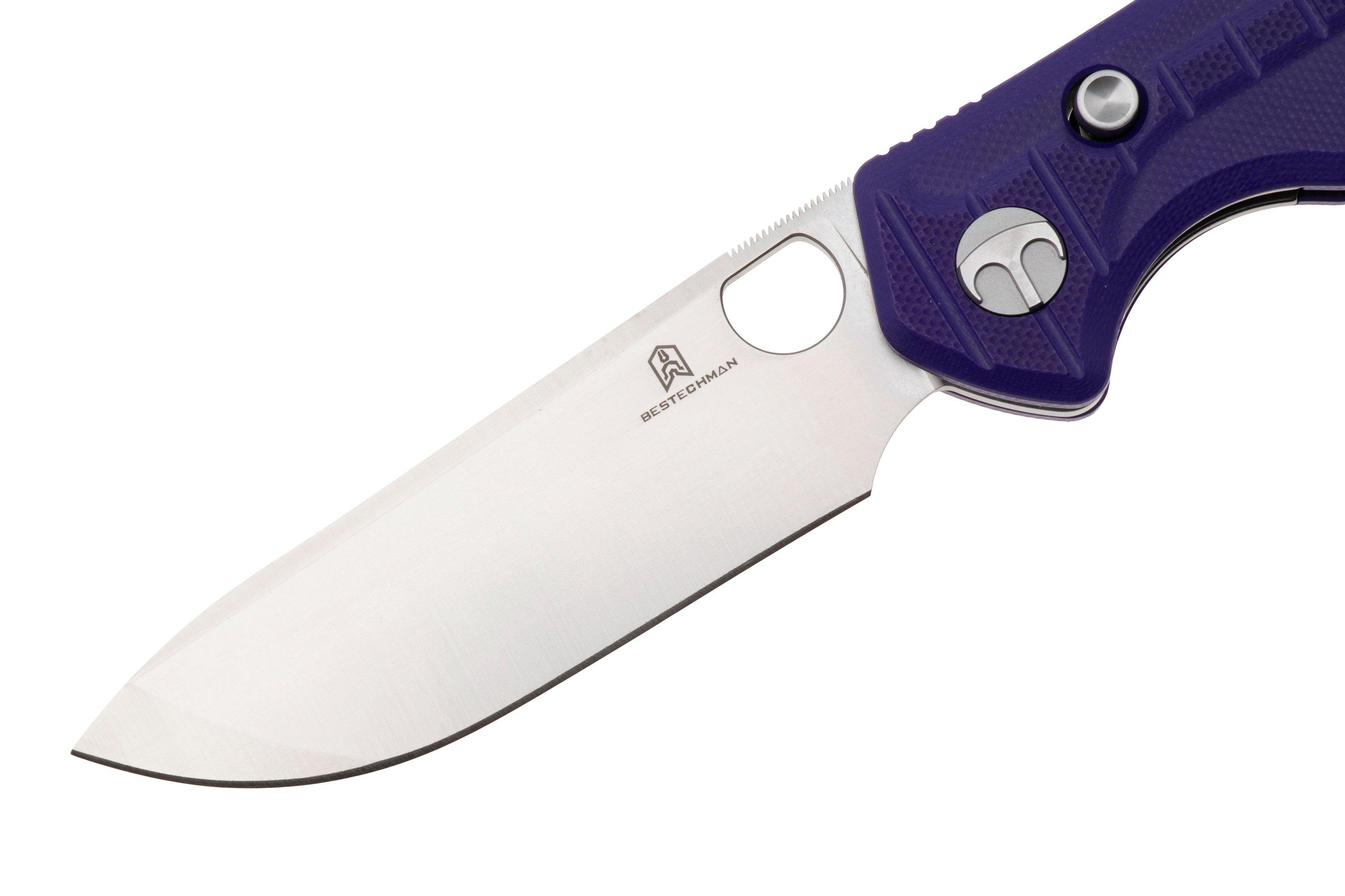 Bestechman Angry Owl BMK12E-1 Satin D2, Purple G10, zakmes | Voordelig ...