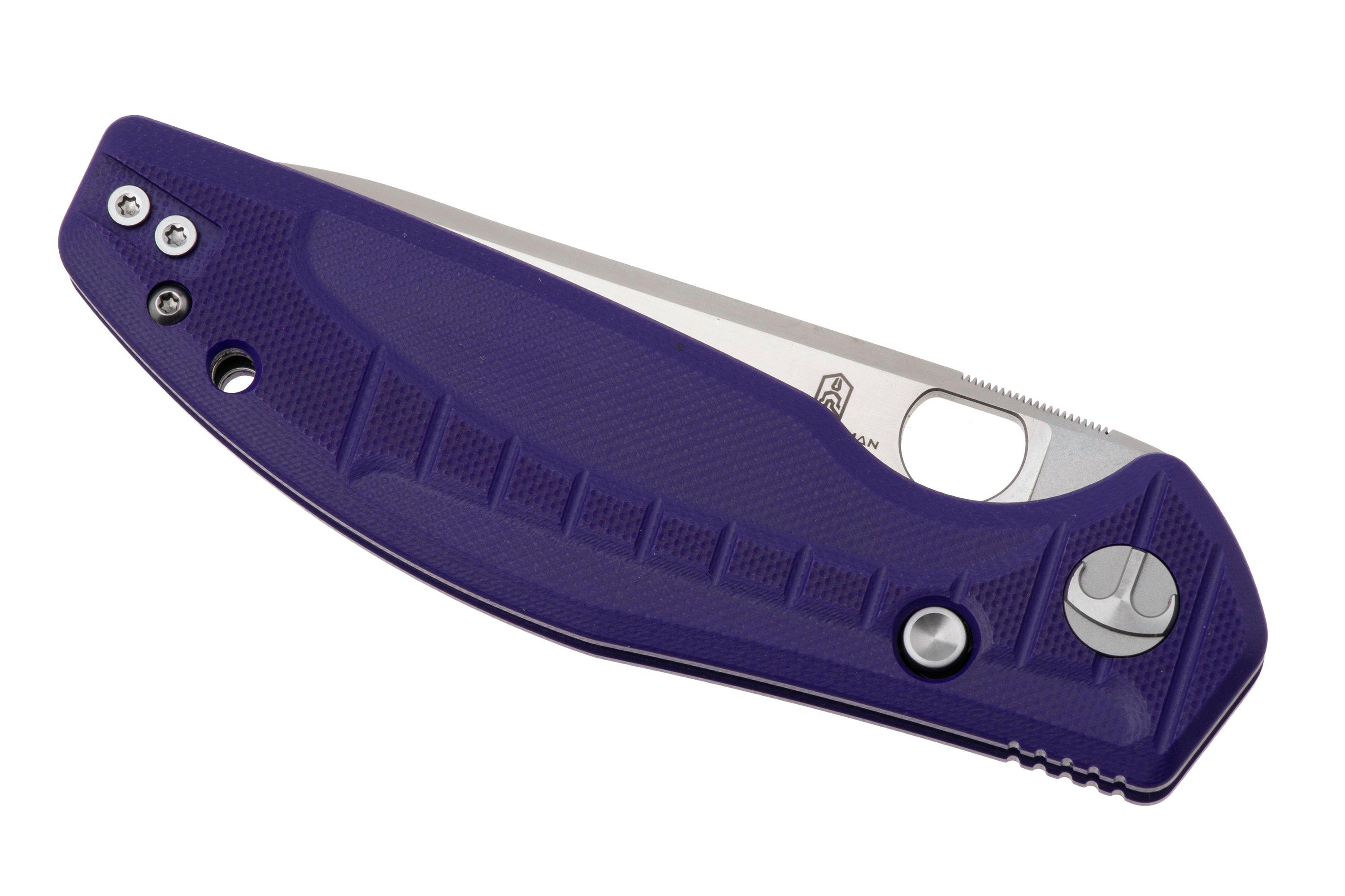 Bestechman Angry Owl BMK12E-1 Satin D2, Purple G10, zakmes | Voordelig ...
