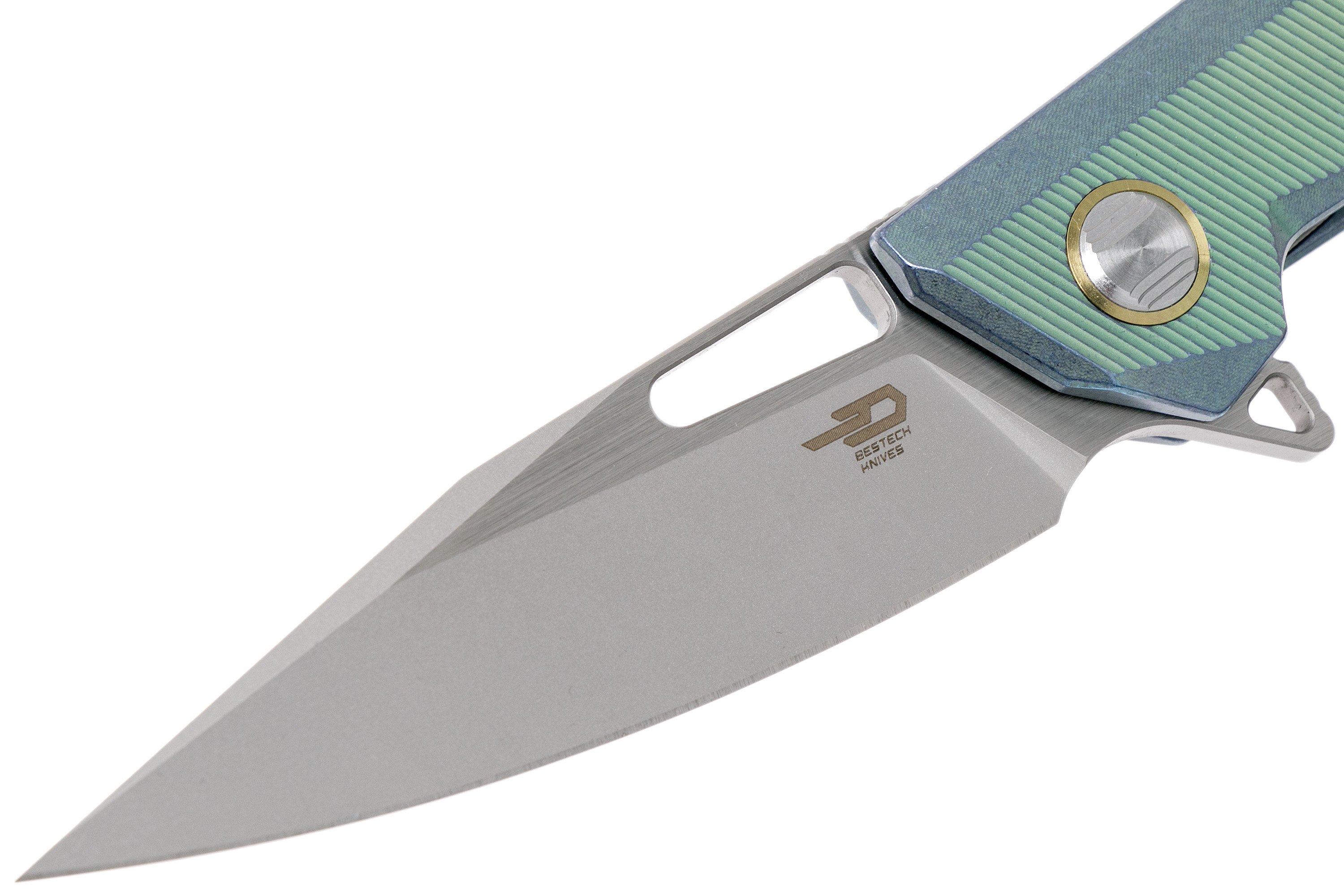 Bestech Knives Shrapnel Green BT1802B pocket knife | Advantageously ...