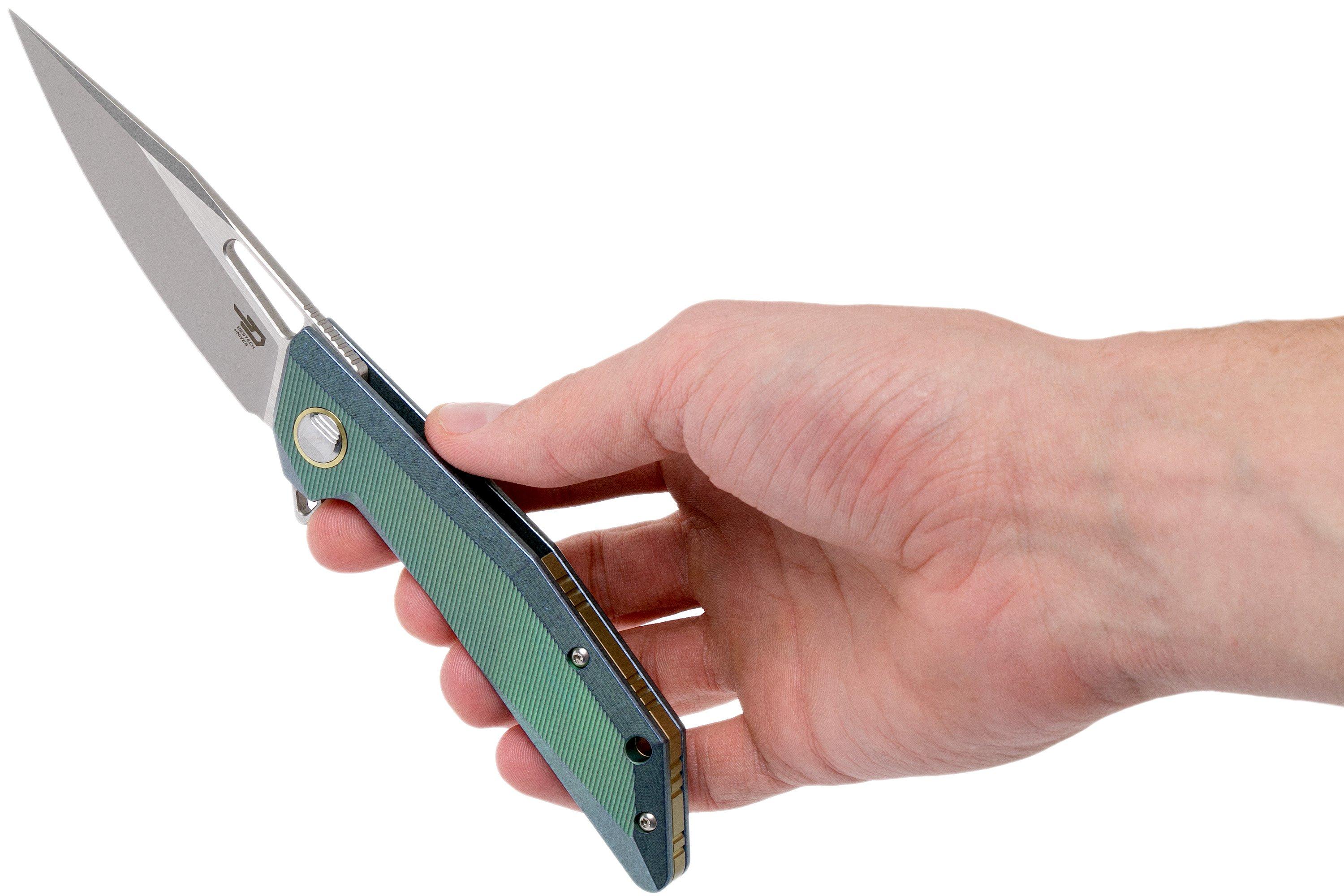 Bestech Knives Shrapnel Green BT1802B pocket knife | Advantageously ...