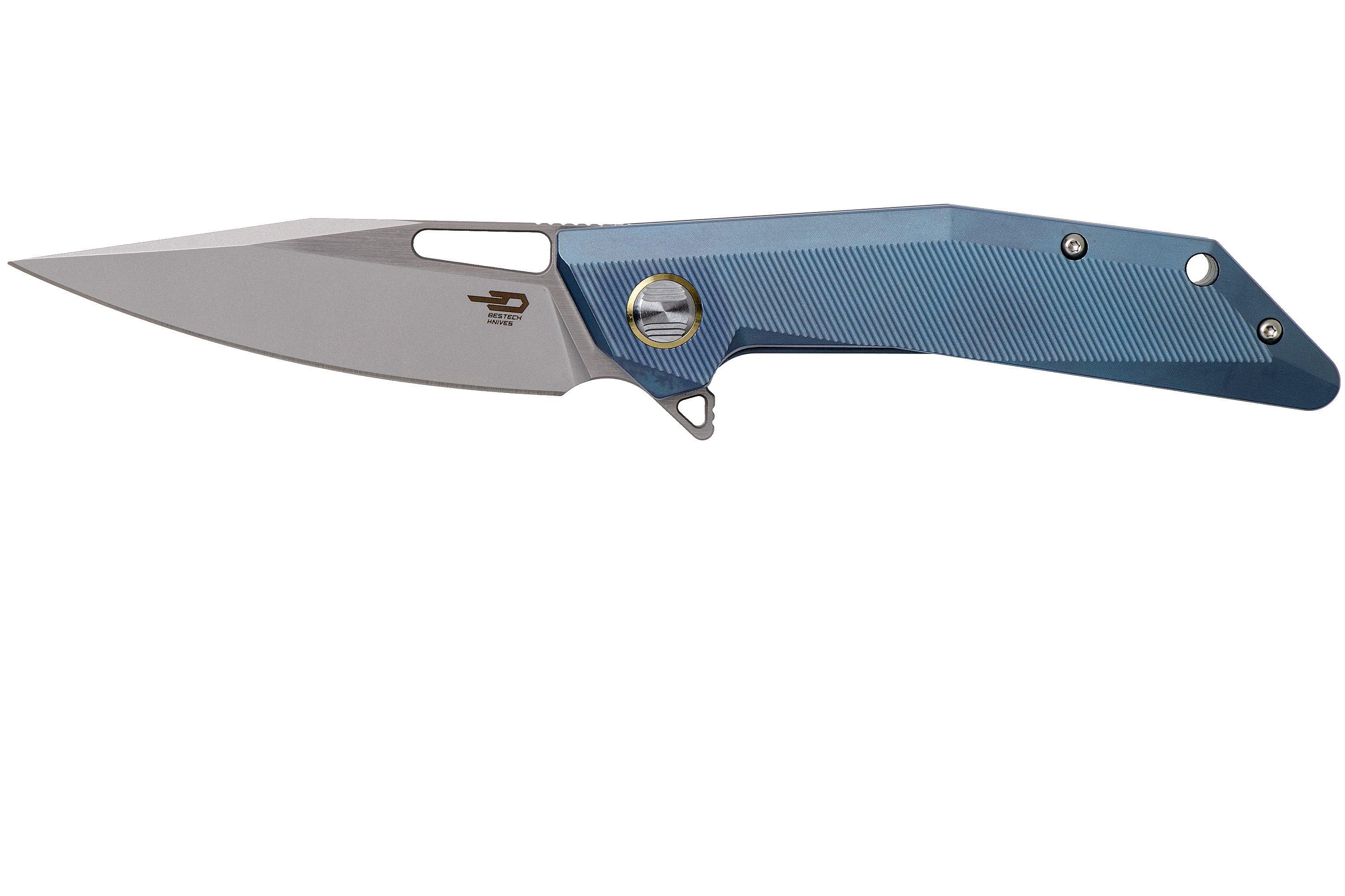 Bestech Knives Shrapnel Blue BT1802C pocket knife | Advantageously ...