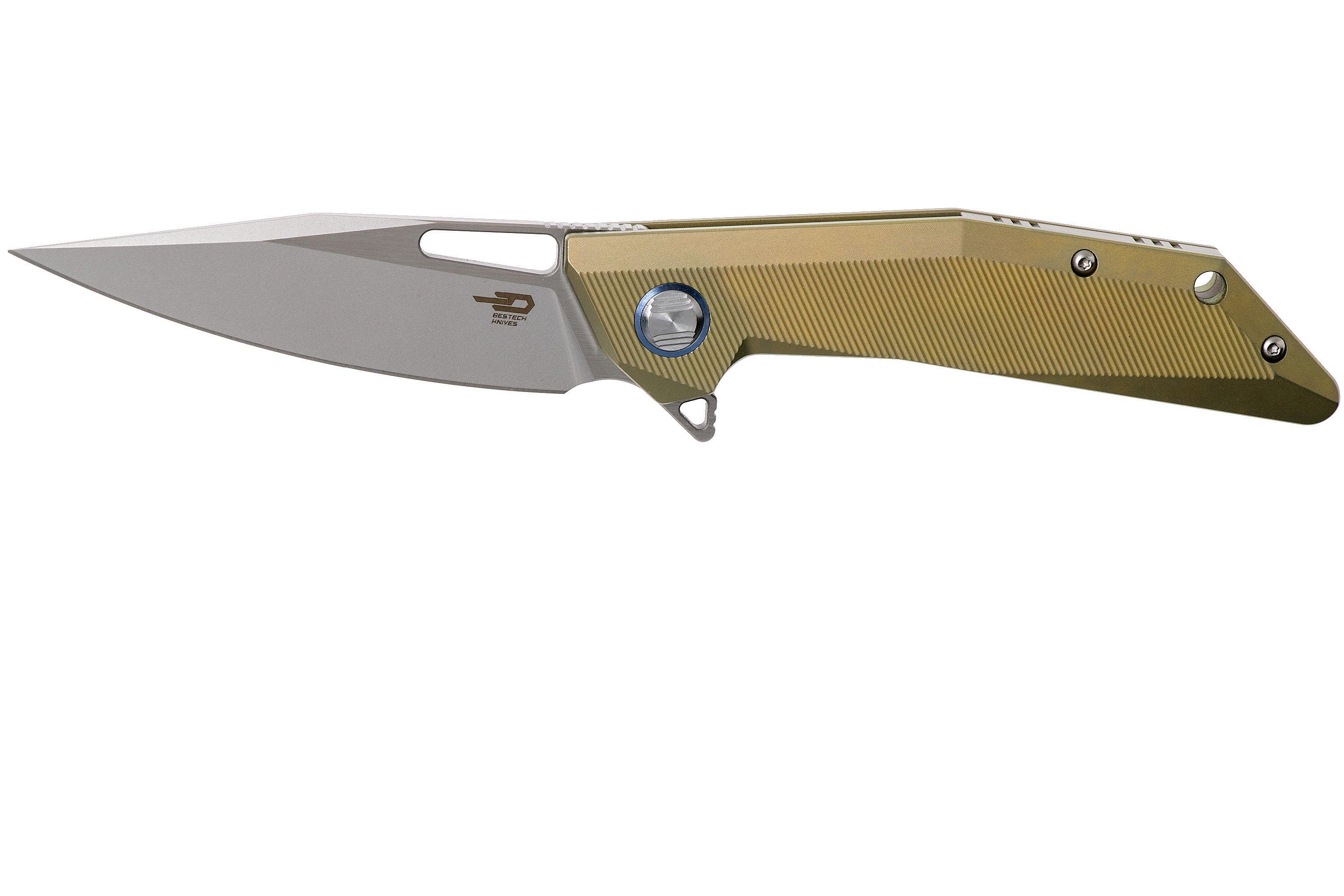 Bestech Knives Shrapnel Gold BT1802D pocket knife | Advantageously ...