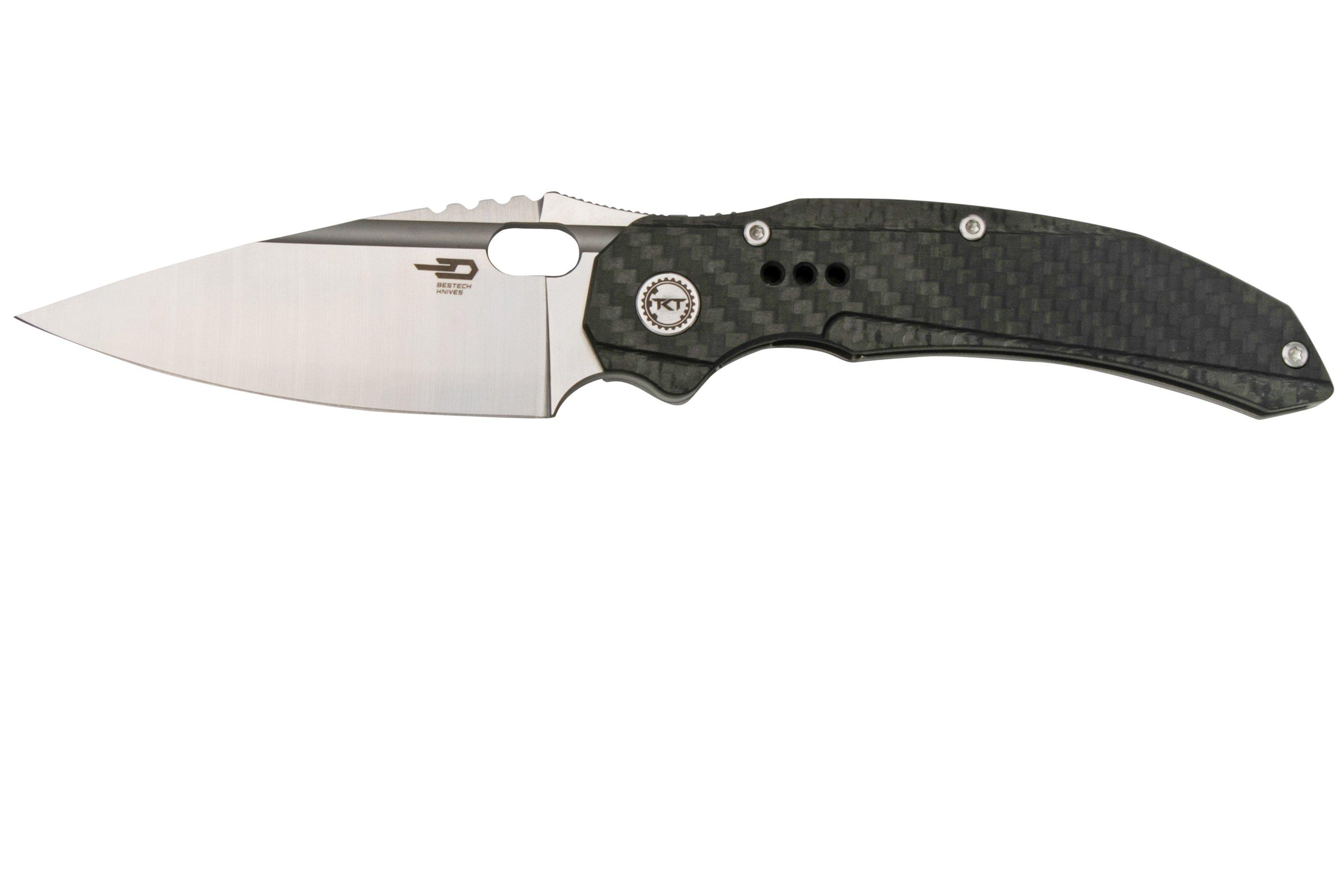 Bestech Exploit BT2005E Satin, Titanium & Carbon fibre, pocket knife ...