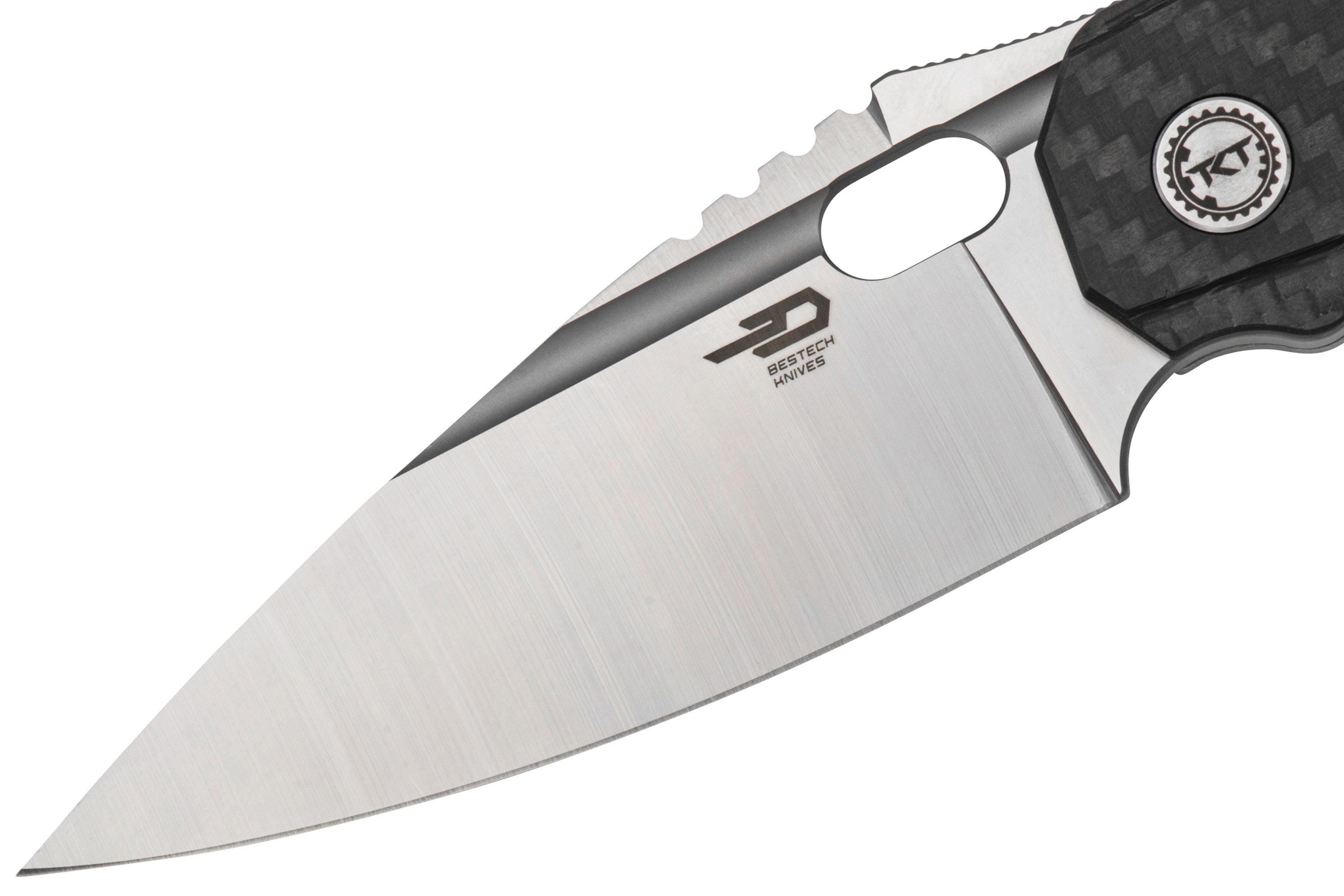 Bestech Exploit BT2005E Satin, Titanium & Carbon fibre, pocket knife ...