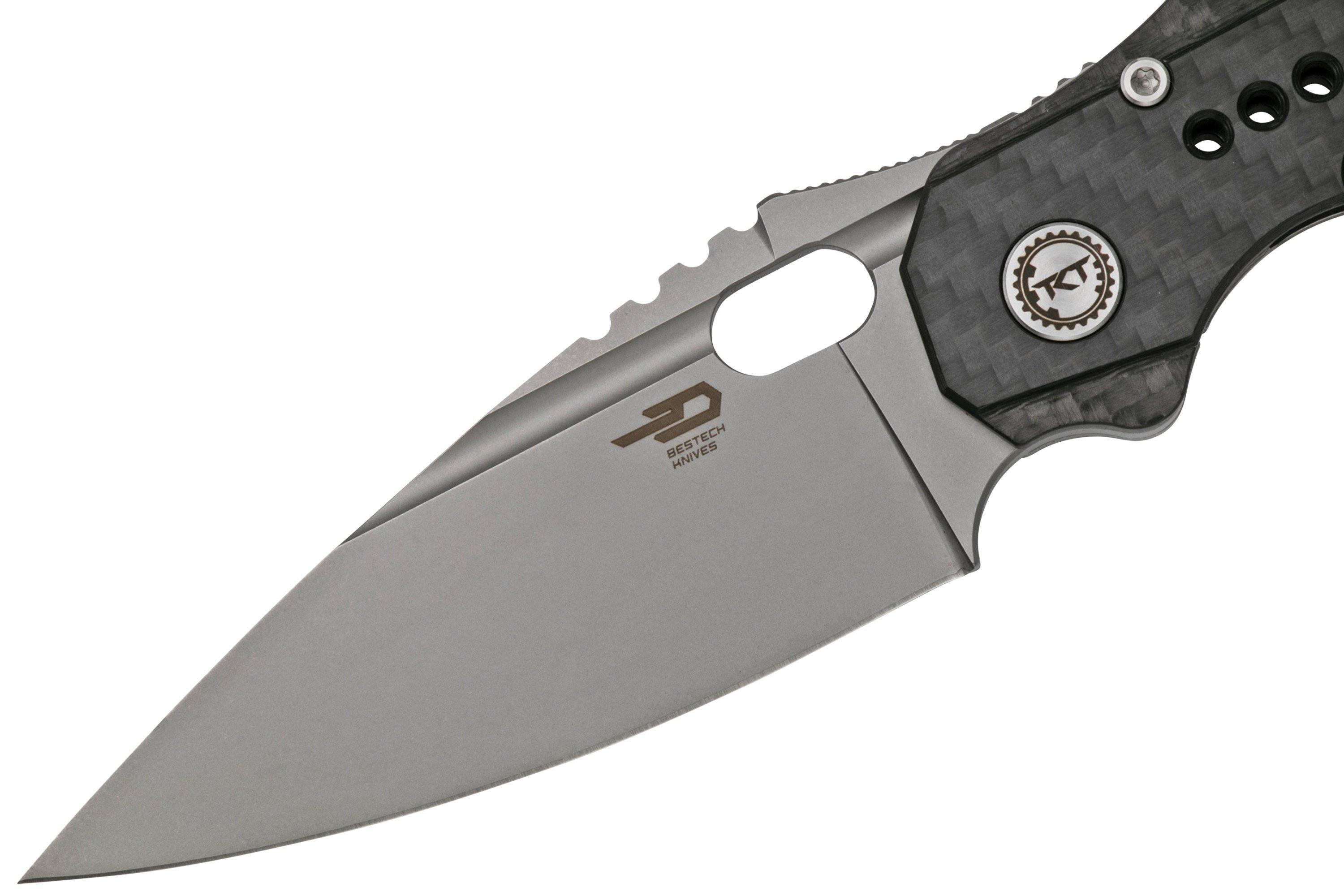 Bestech Exploit BT2005F Stonewashed, Titanium & Carbon fibre, pocket ...