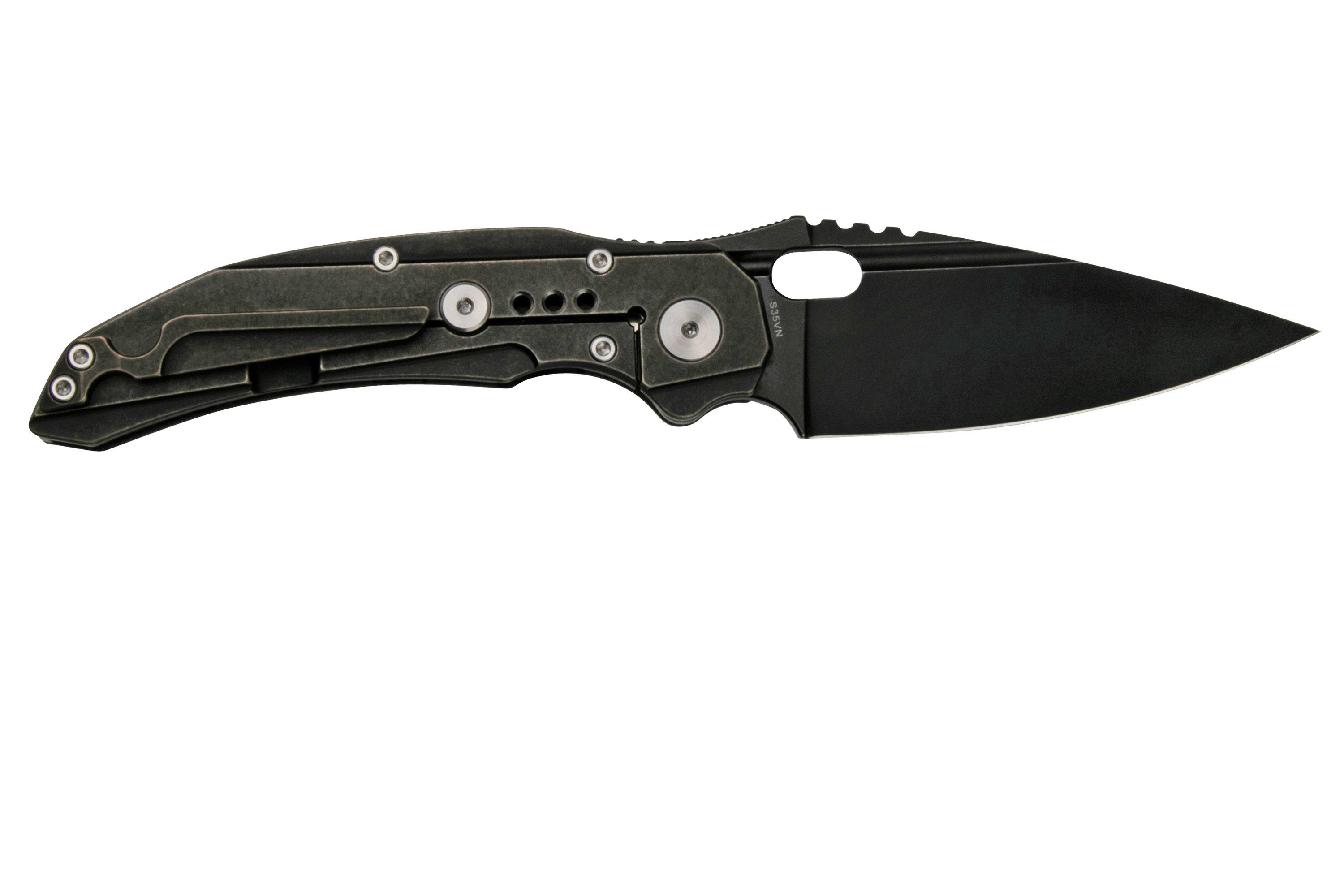 Bestech Exploit BT2005G Blackwashed, Titanium & Carbon fibre, pocket ...