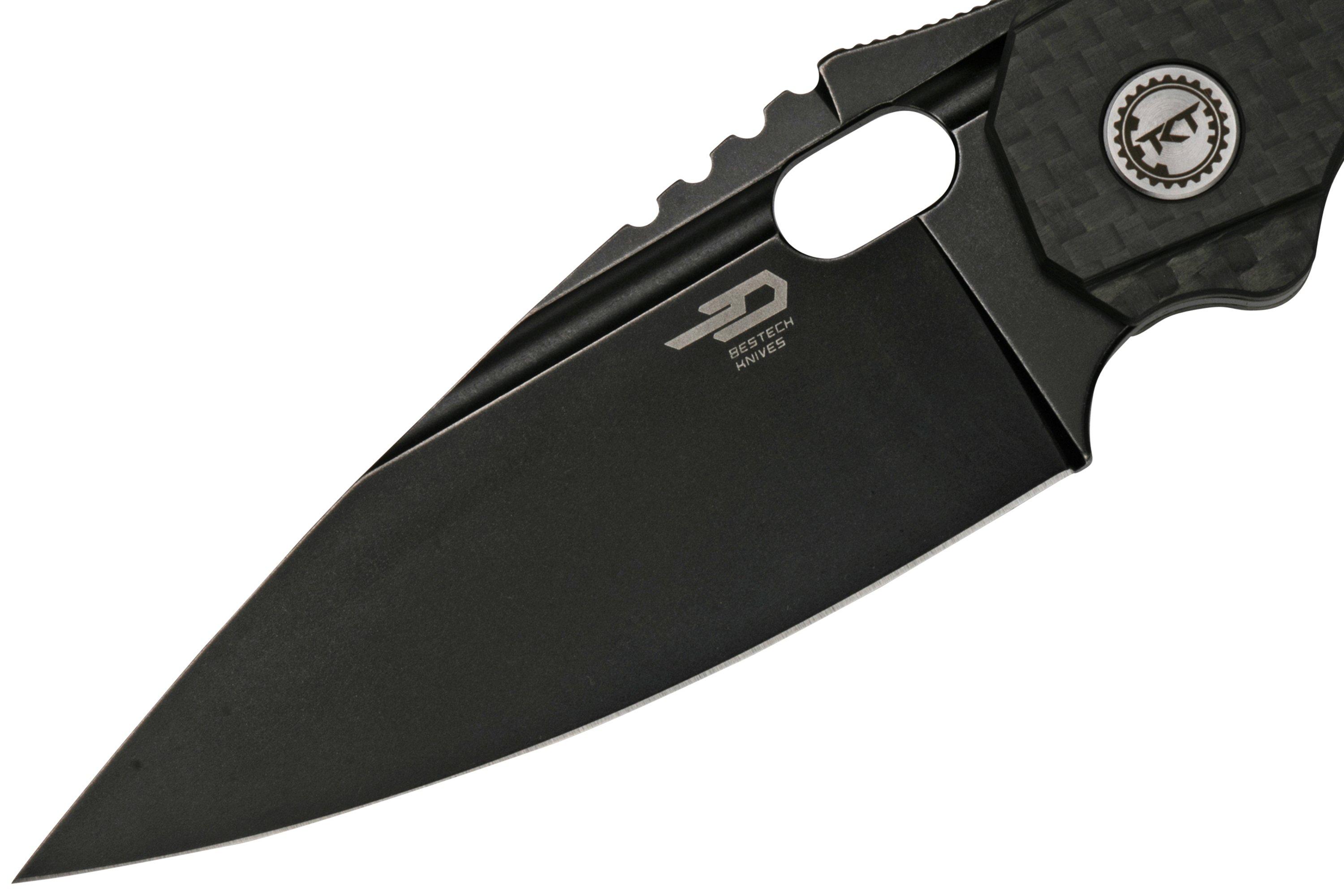 Bestech Exploit BT2005G Blackwashed, Titanium & Carbon fibre, pocket ...