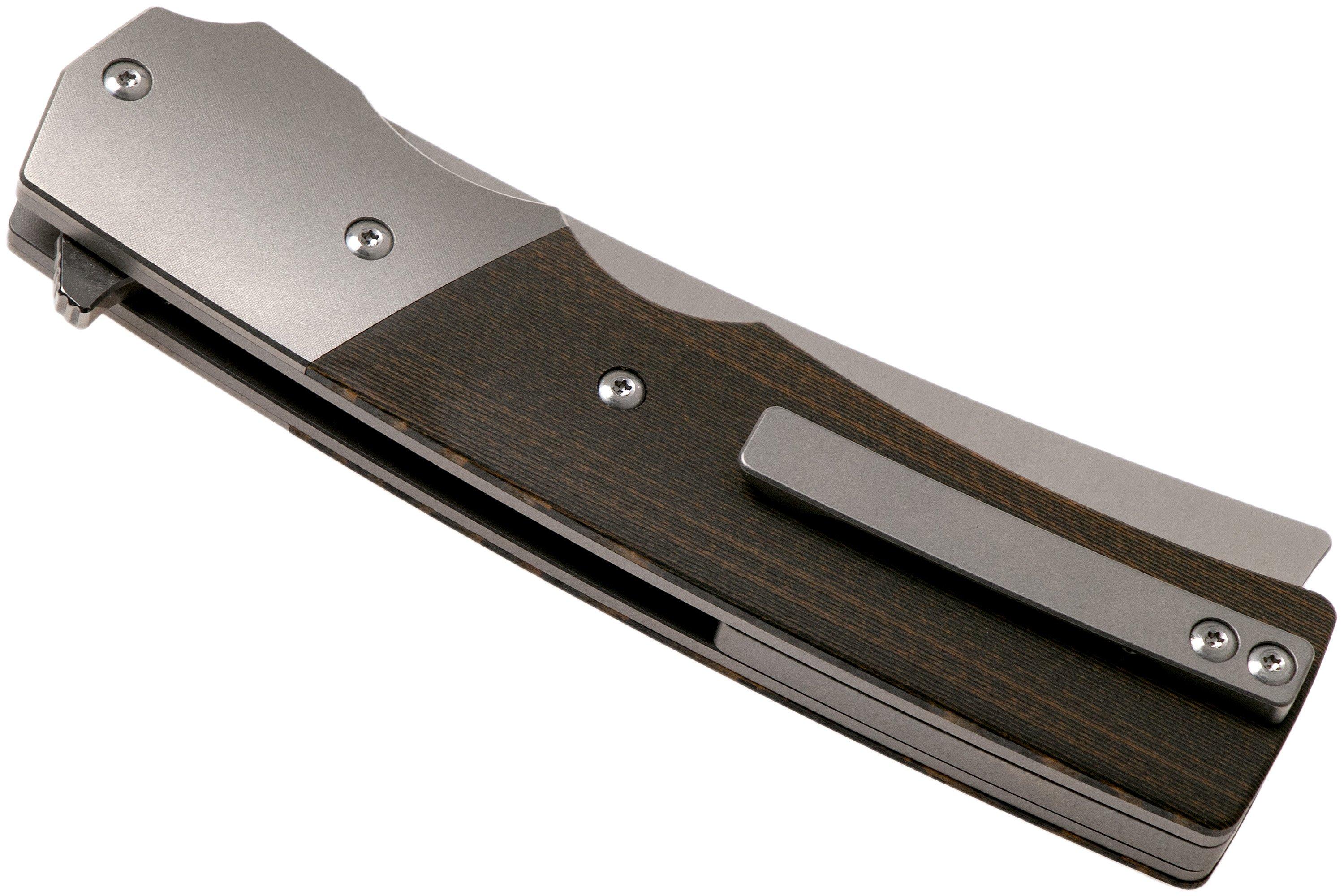 Bestech Spanish Tip Razor BT2101A Black Orange Carbon fibre pocket ...