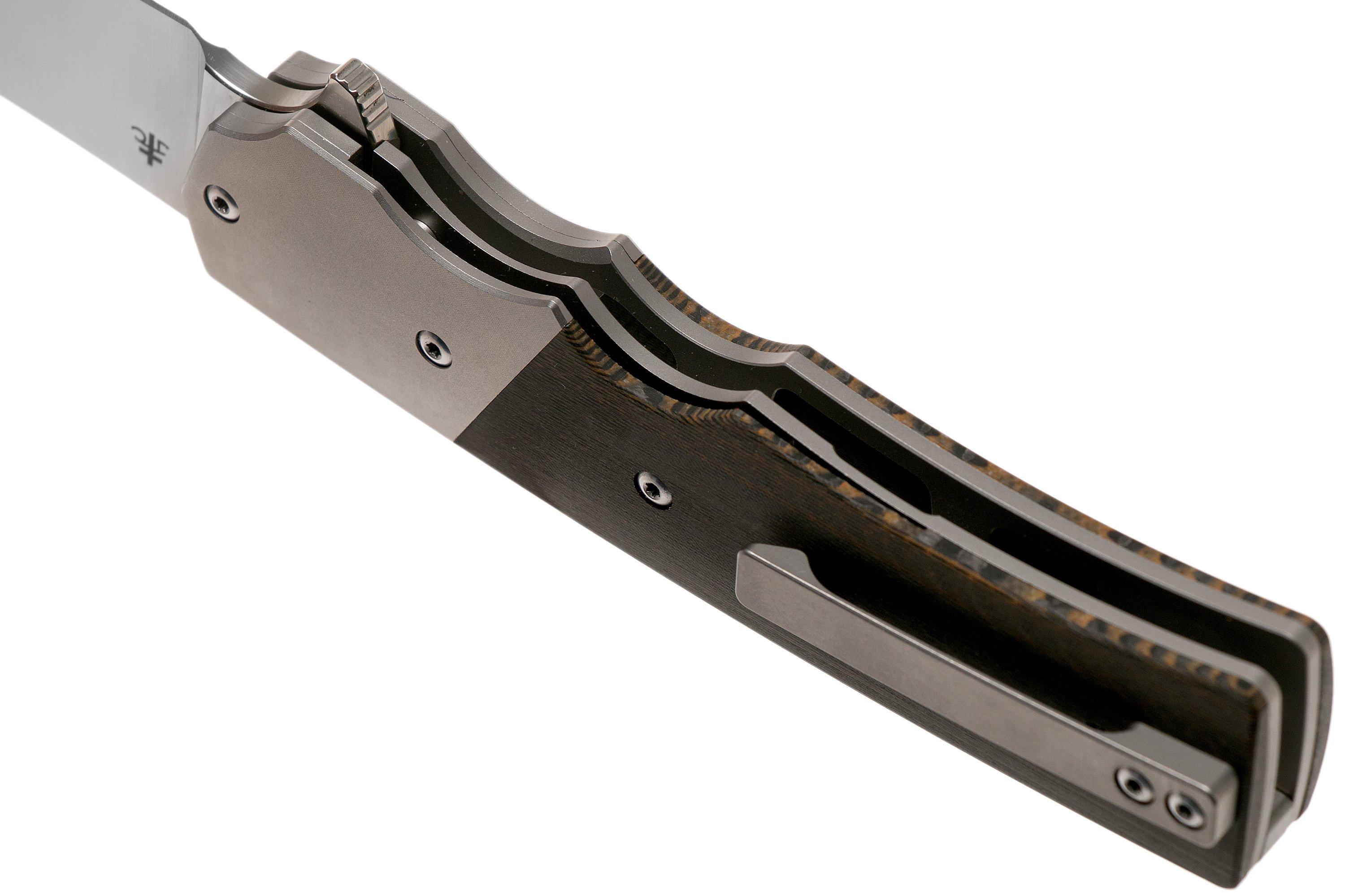 Bestech Spanish Tip Razor BT2101A Black Orange Carbon fibre pocket ...