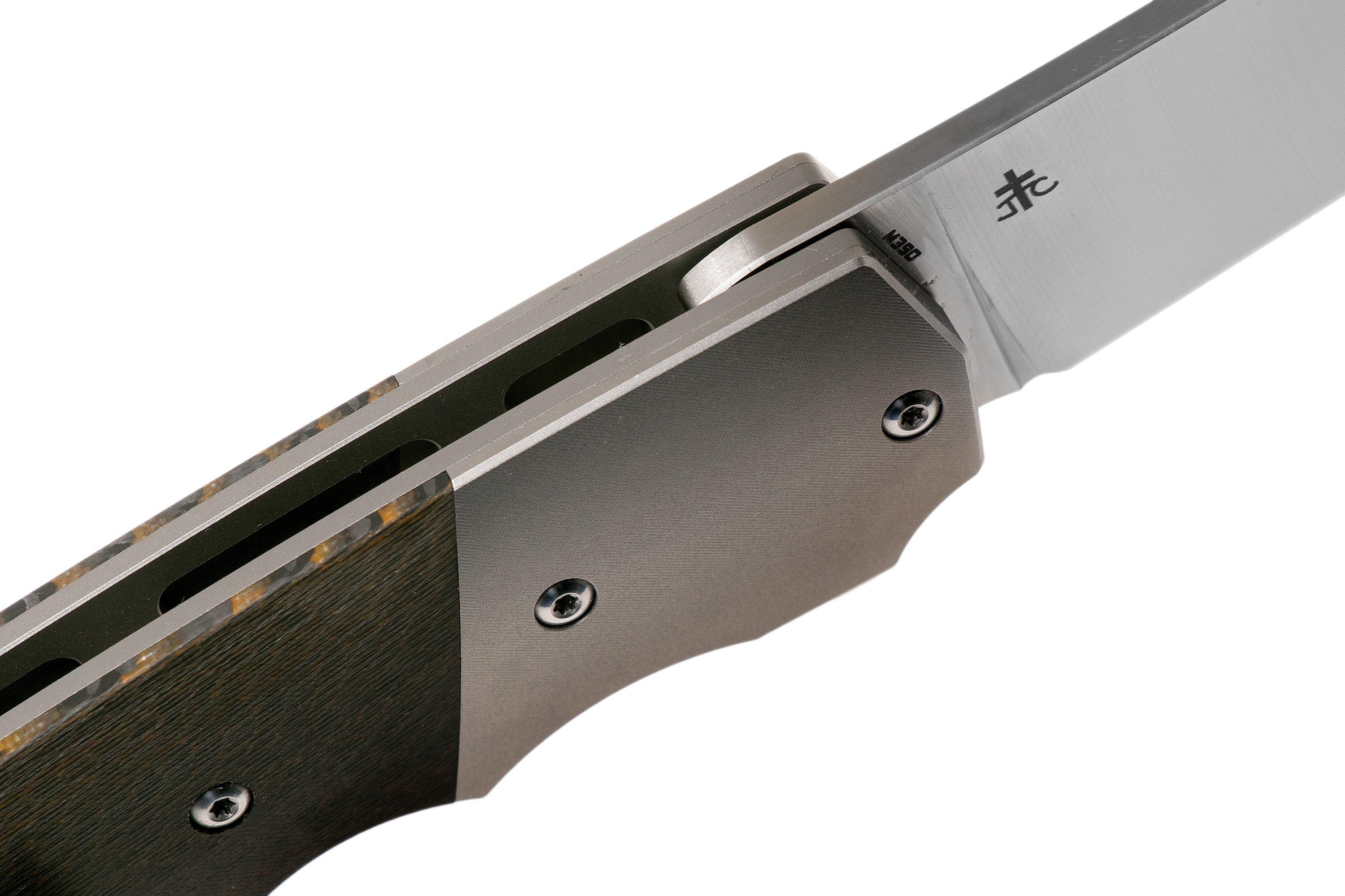 Bestech Spanish Tip Razor BT2101A Black Orange Carbonfiber zakmes ...