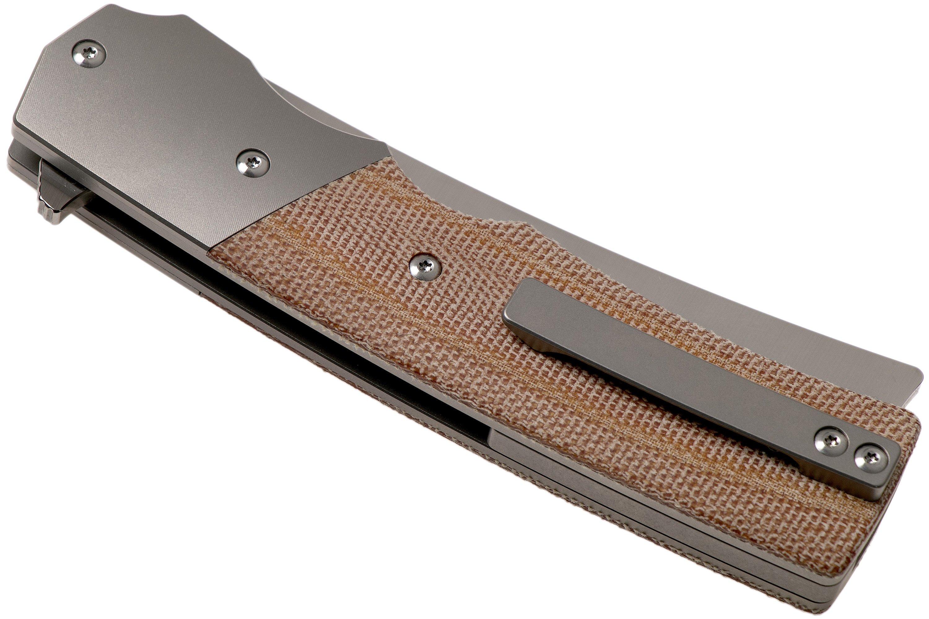 Bestech Spanish Tip Razor BT2101B Natural Canvas Micarta couteau de ...