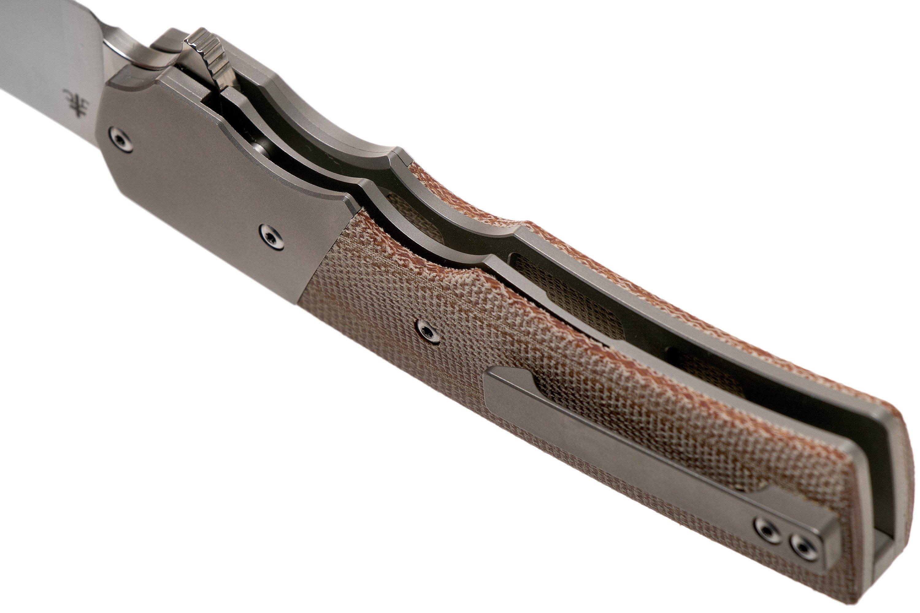 Bestech Spanish Tip Razor BT2101B Natural Canvas Micarta couteau de ...