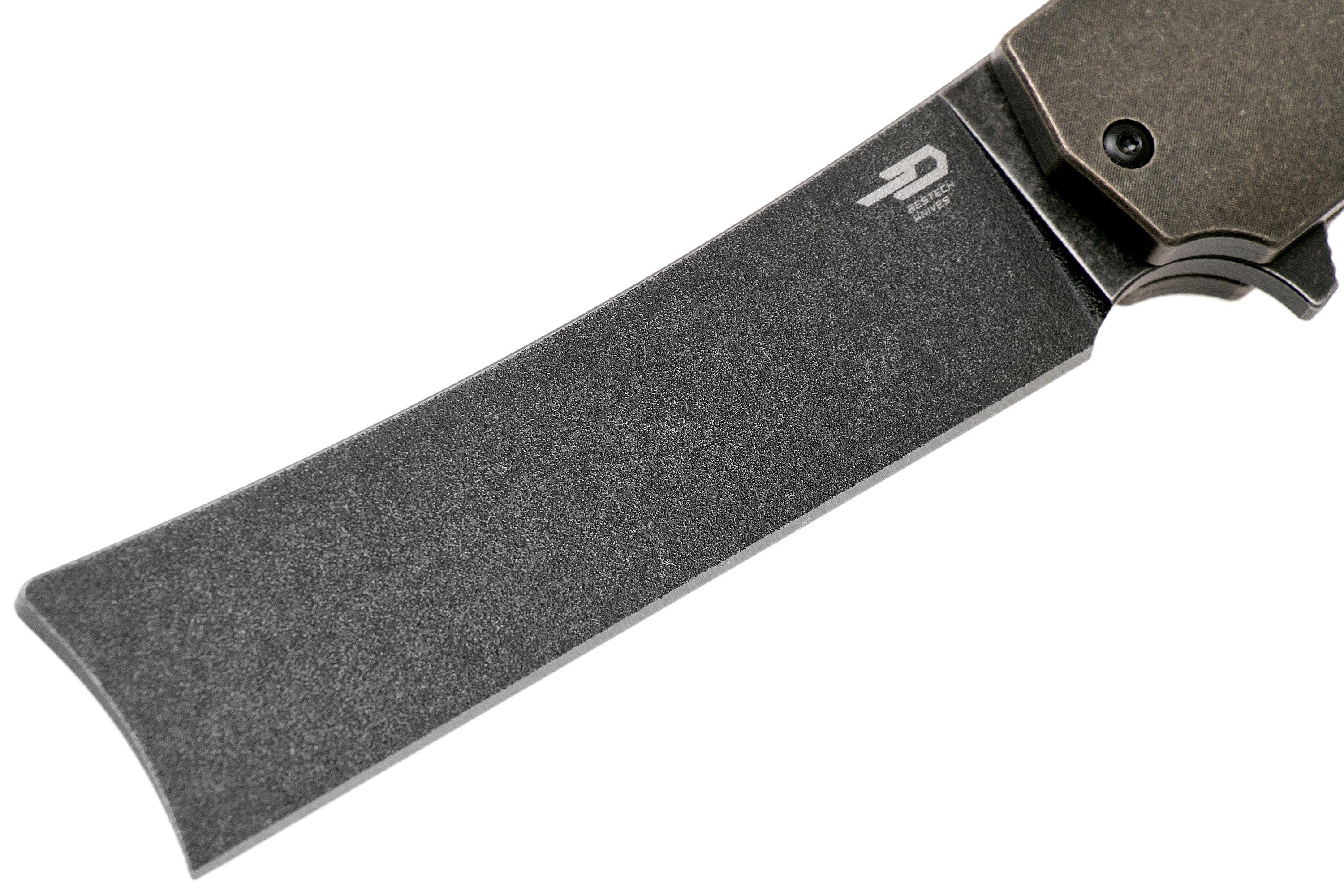 Bestech Spanish Tip Razor BT2101C Copper Carbon fibre pocket knife ...