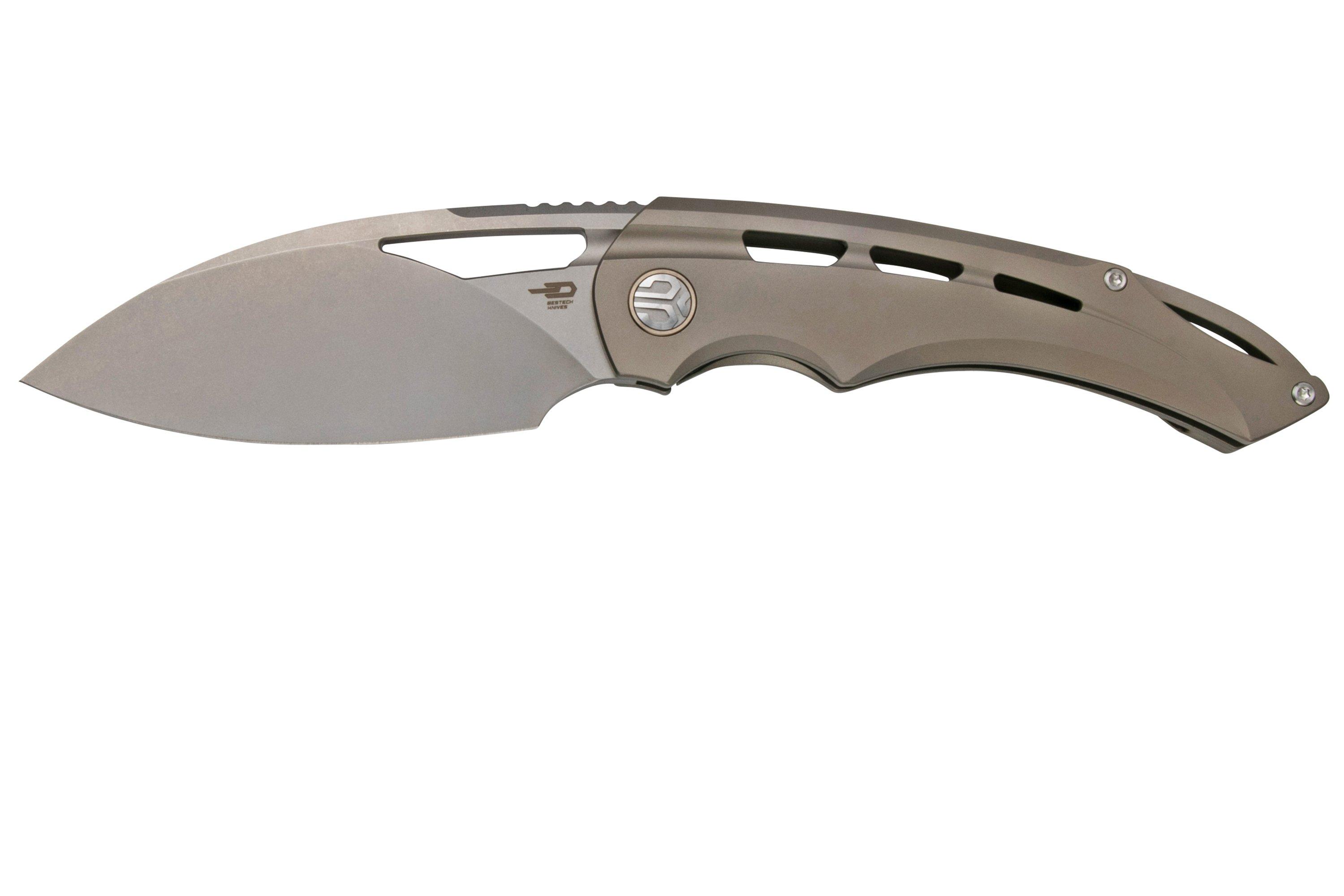 Bestech Fairchild BT2202A Stonewashed, Bronze Titanium pocket knife ...