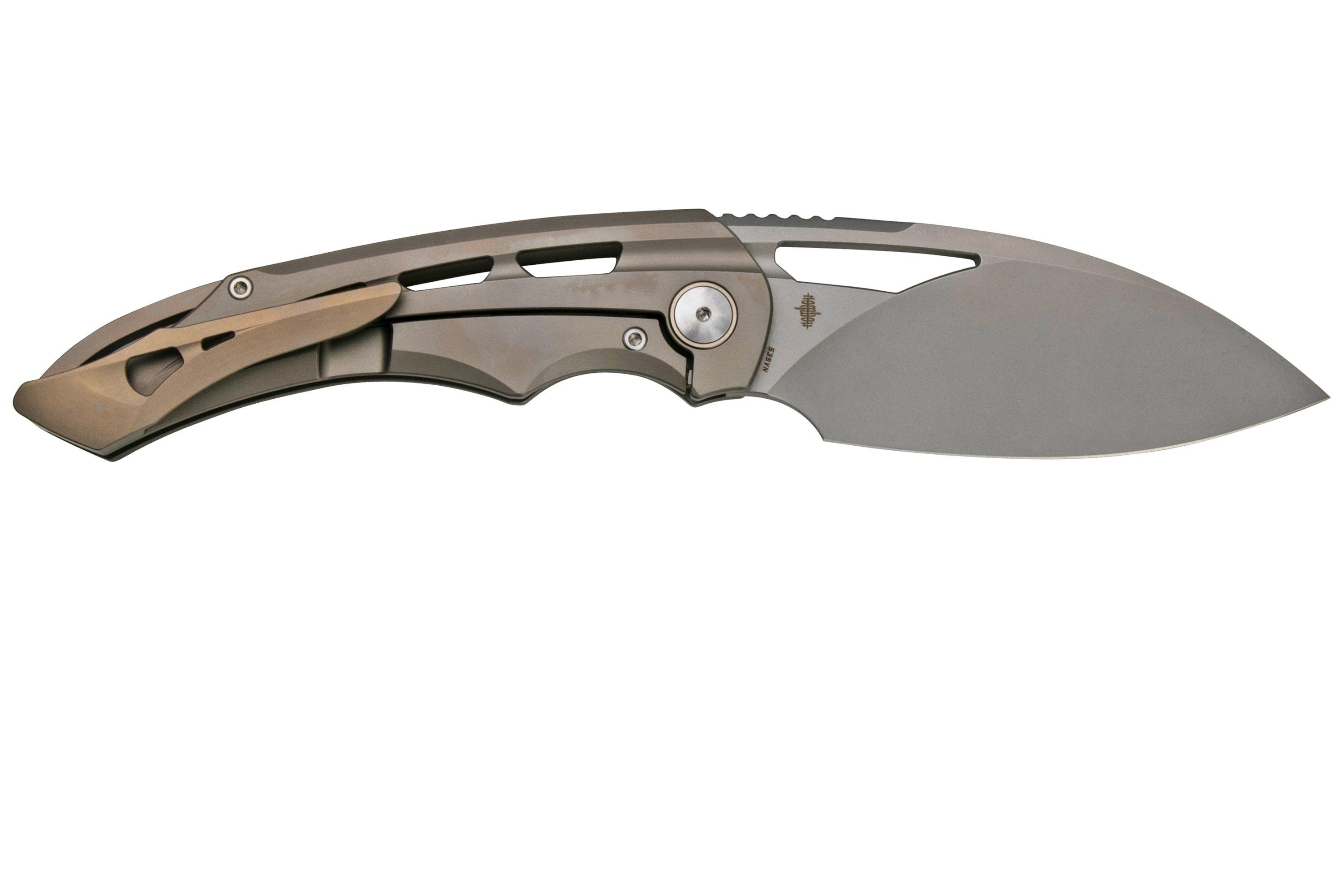 Bestech Fairchild BT2202A Stonewashed, Bronze Titanium pocket knife ...
