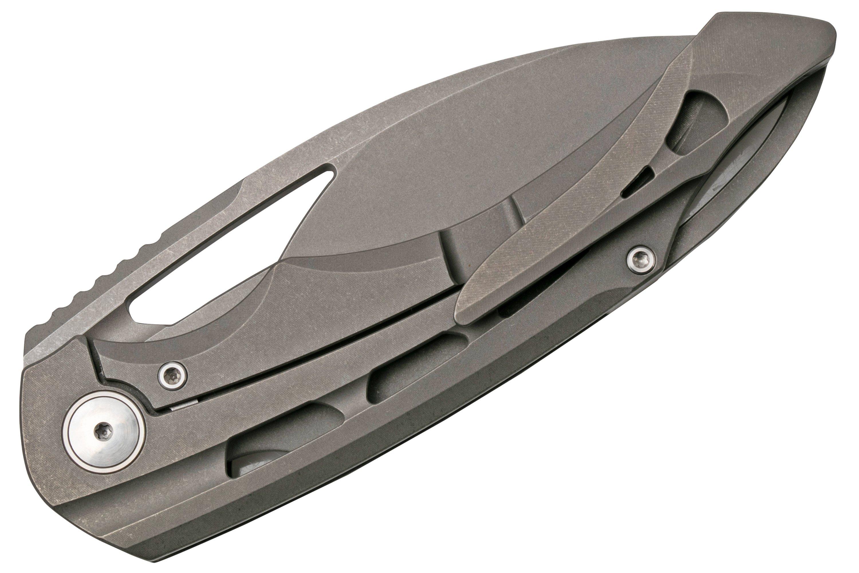 Bestech Fairchild BT2202B Dark Stonewashed, Grey Titanium pocket knife ...