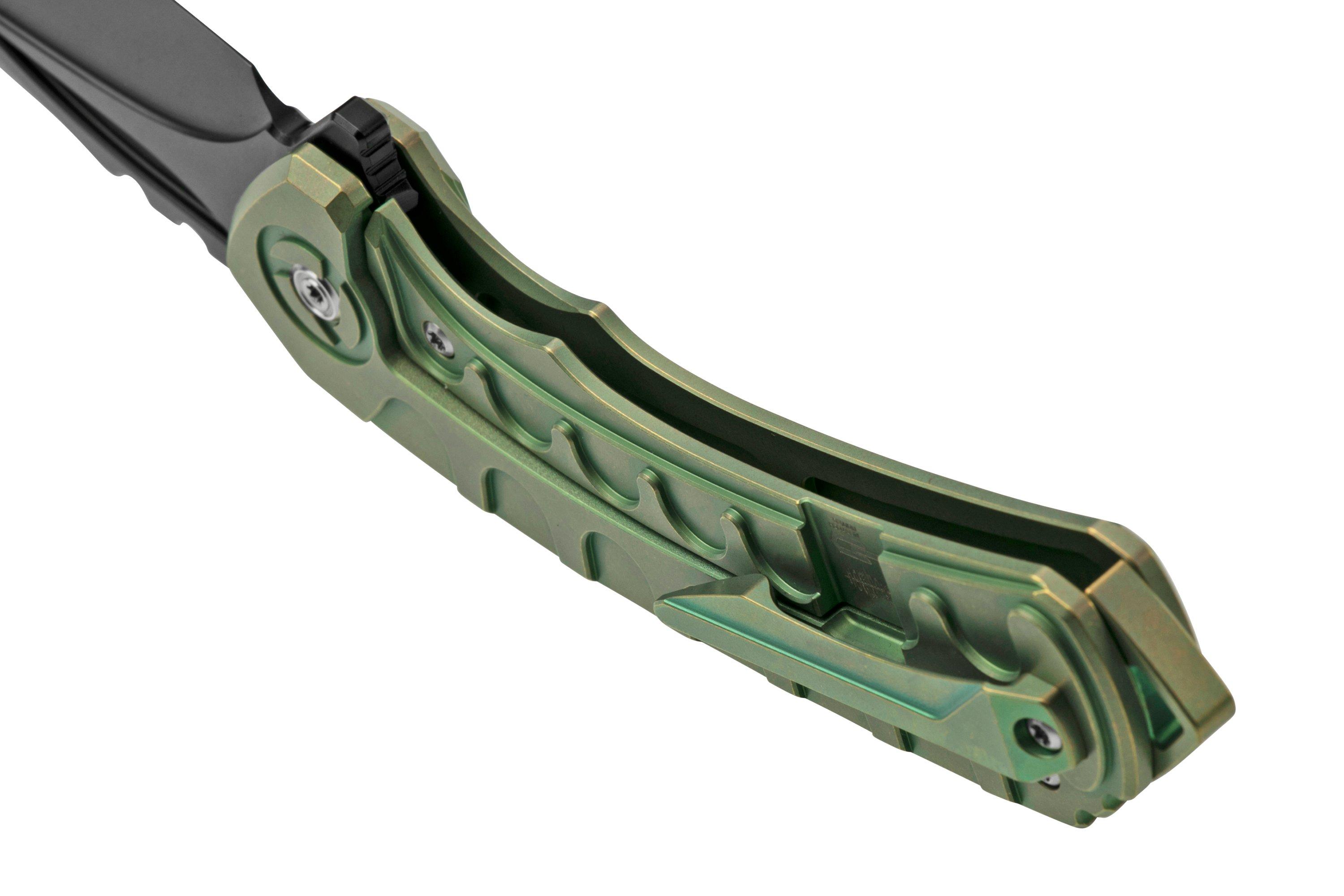Bestech Buwaya BT2203D Black/Green Titanium, pocket knife ...
