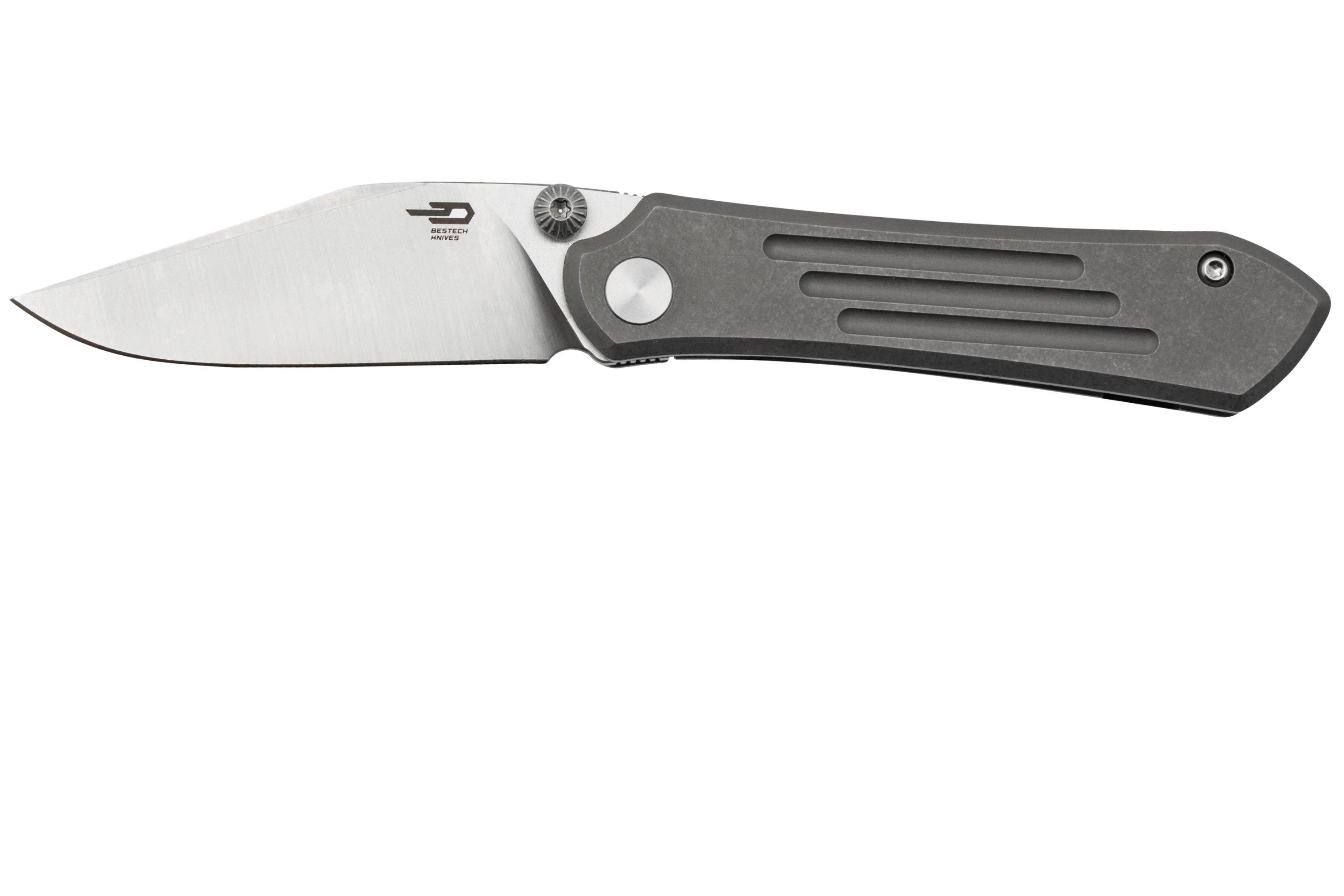 Bestech Icarus BT2302C Satin M390 Dark Stonewash Titanium, pocket knife ...