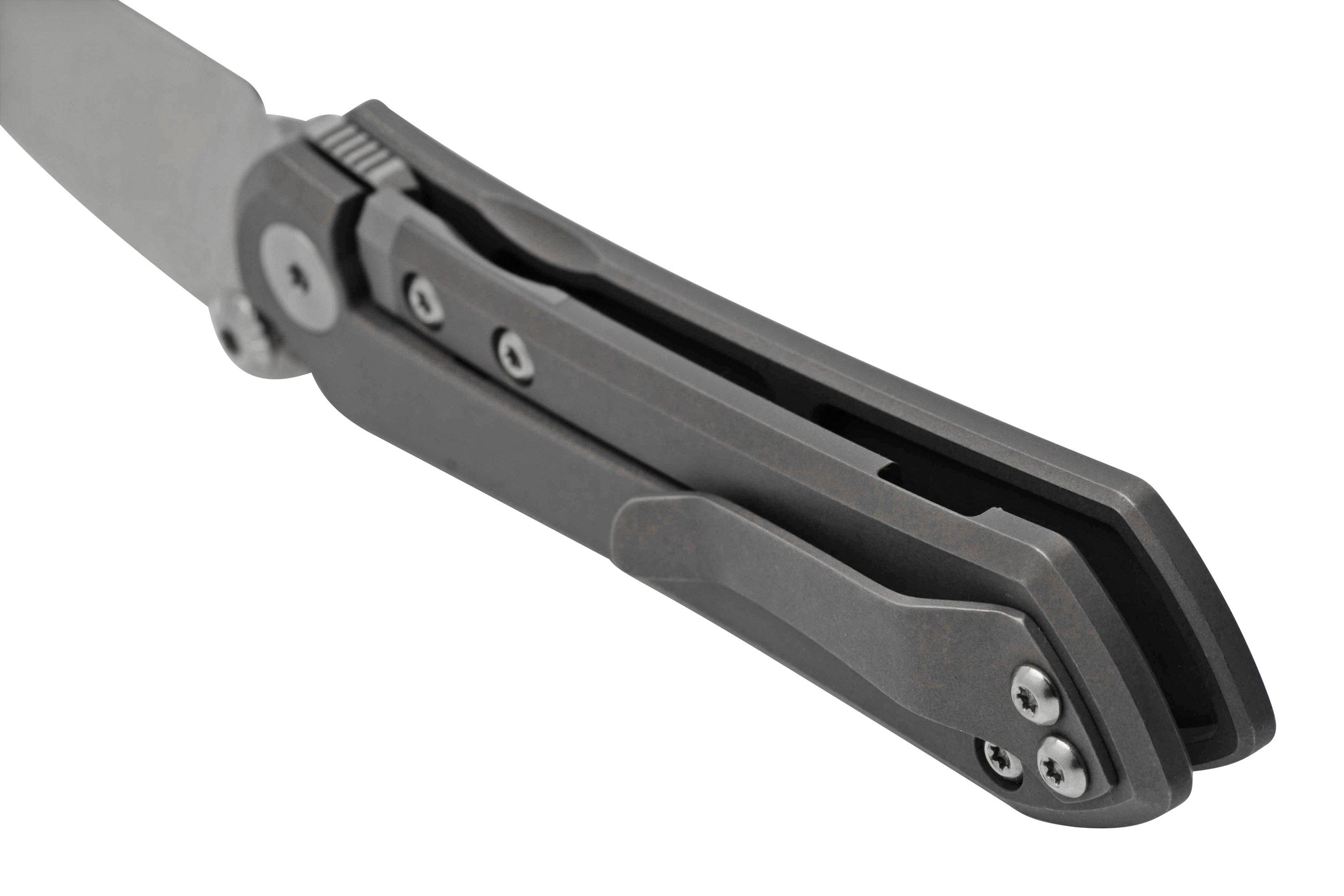 Bestech Icarus BT2302C Satin M390 Dark Stonewash Titanium, pocket knife ...