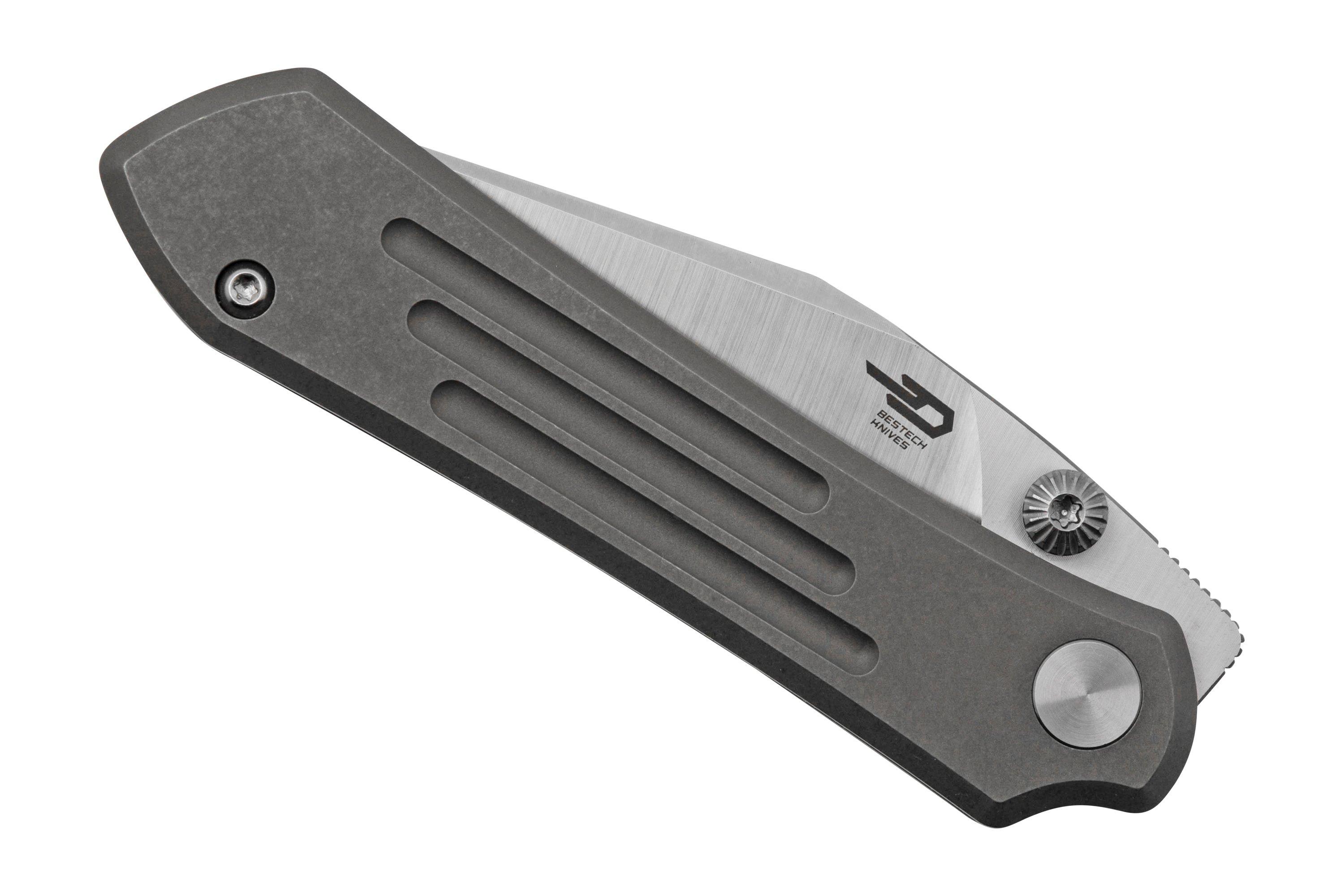 Bestech Icarus BT2302C Satin M390 Dark Stonewash Titanium, pocket knife ...