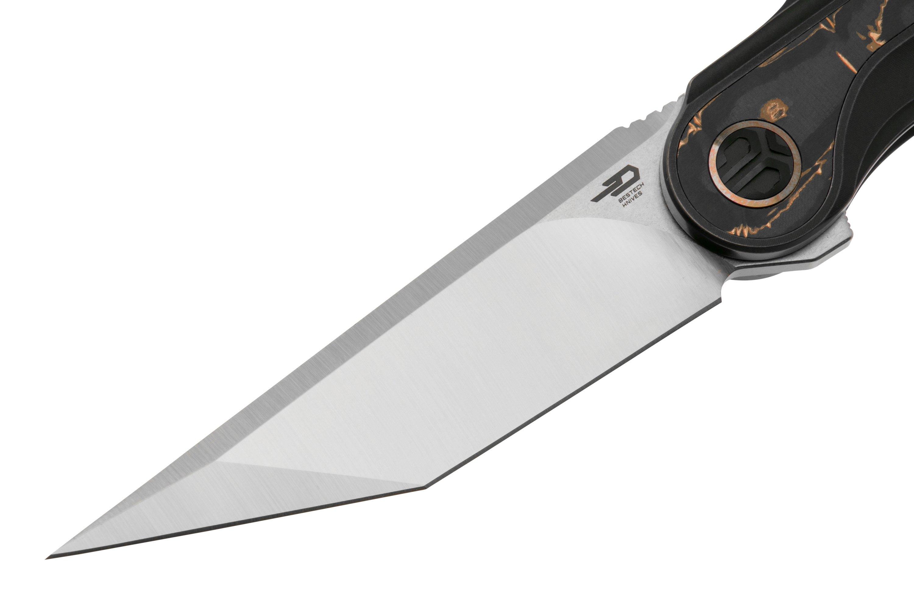 Bestech Blind Fury BT2303B M390 Satin, Titanium, Copper Carbon Fiber ...