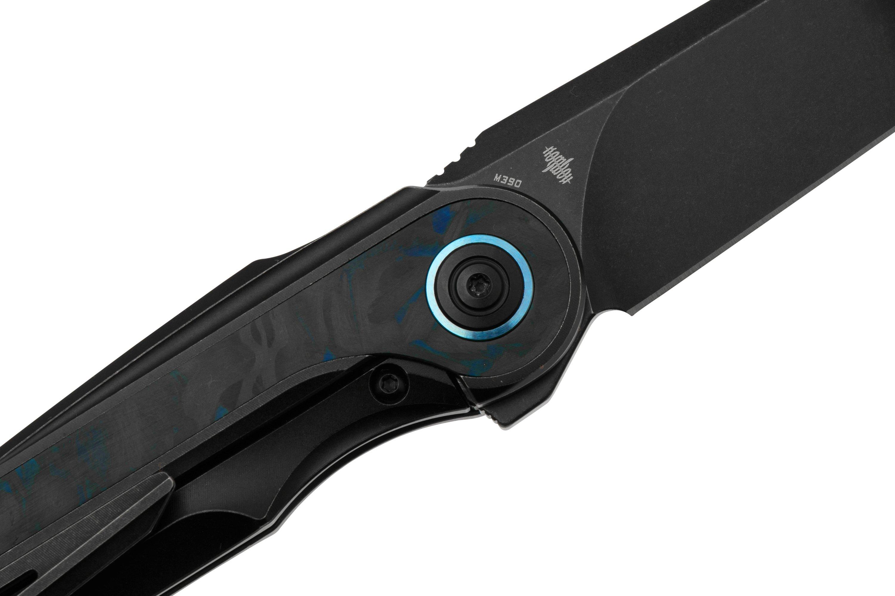 Bestech Blind Fury BT2303F, Blackwashed M390, Blue Titanium Blue Marble ...